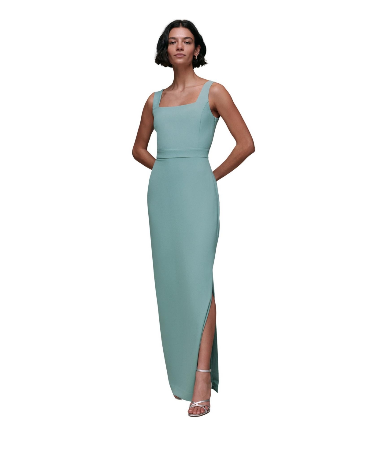 Click here for Whistles Womens Mila Square Neck Maxi Dress - Sage... prices