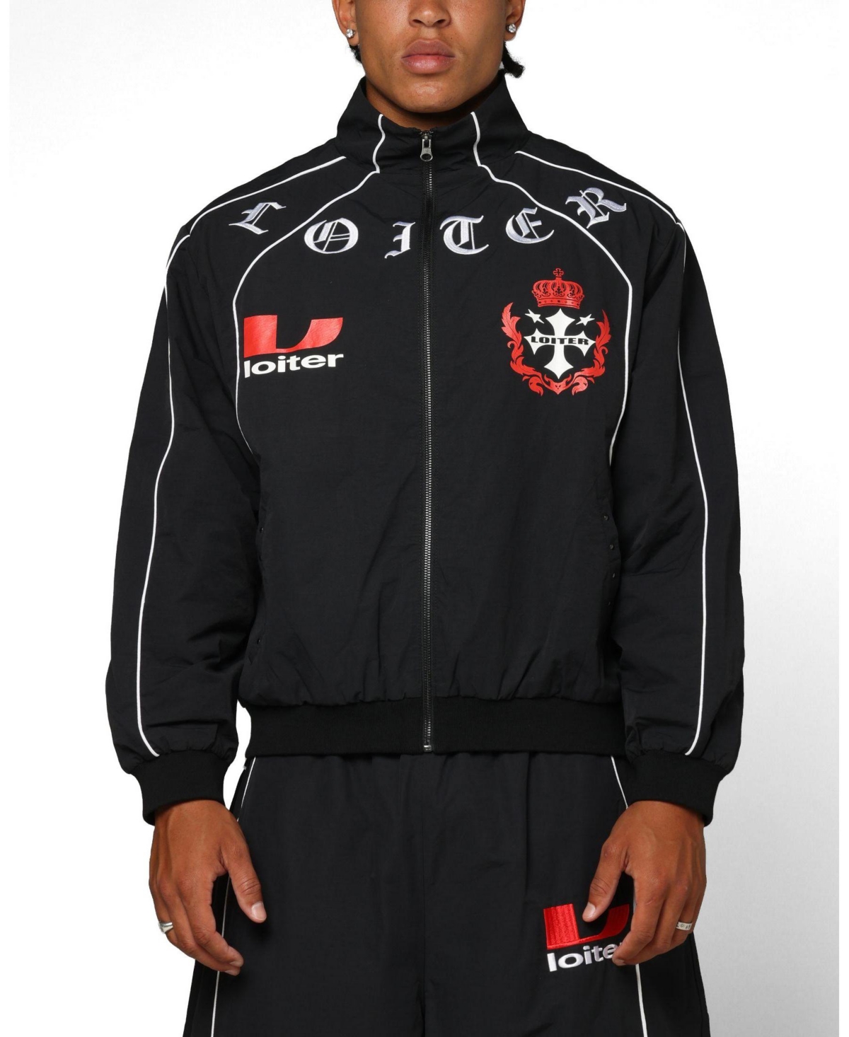 Click here for Loiter Mens Imperial Track Jacket - black prices