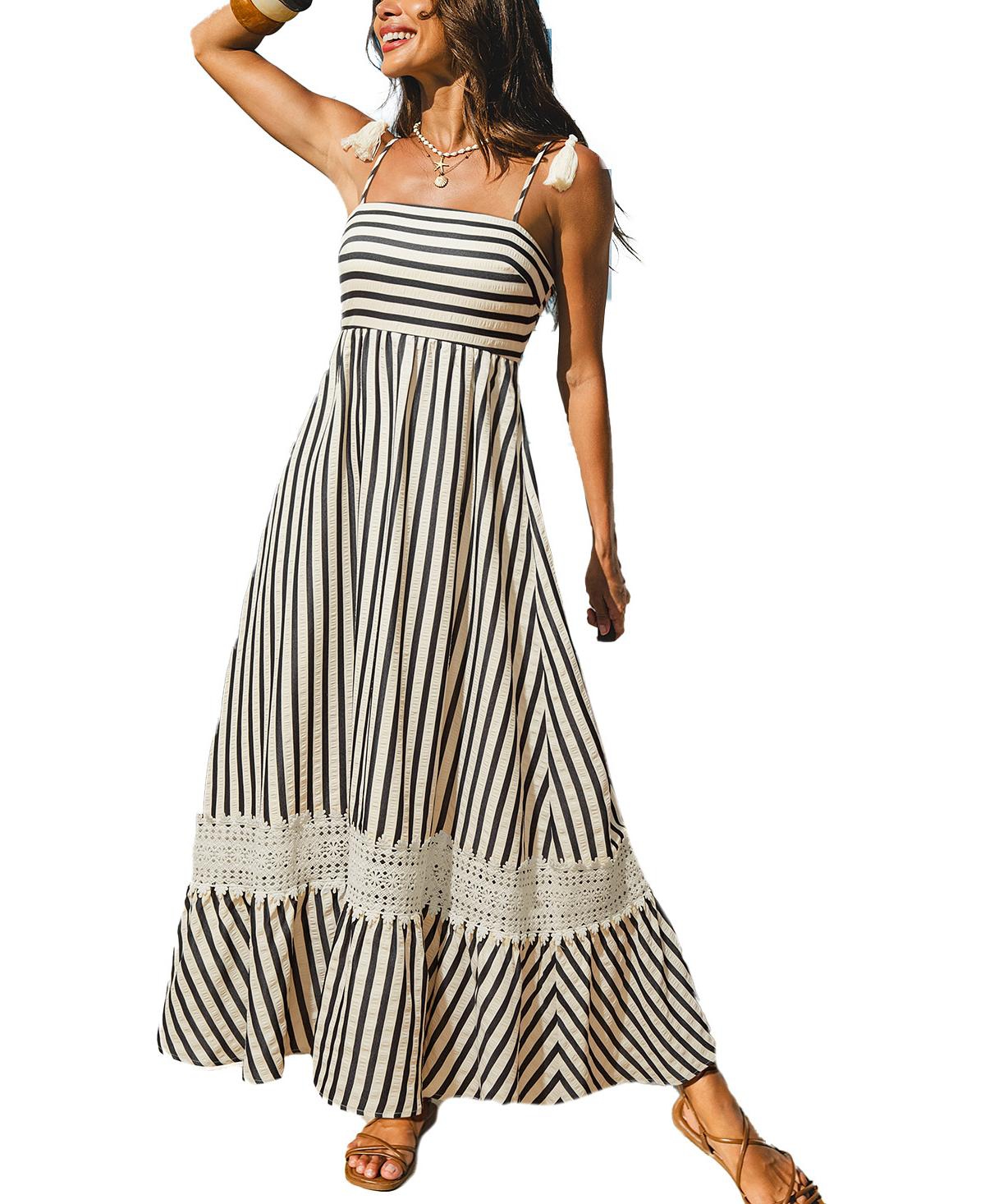 Click here for Cupshe Womens Champagne Dreams Striped Maxi Beach... prices