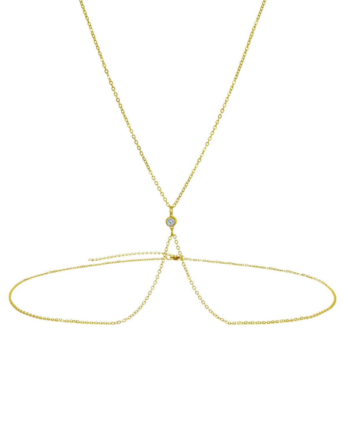 Click here for Adornia Gold-Plated X Adjustable Body Chain - Gold prices