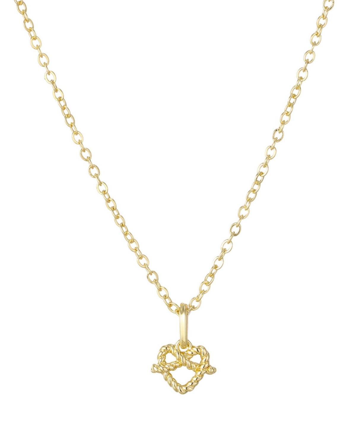 Click here for Adornia Gold Pretzel Heart Necklace - Gold prices