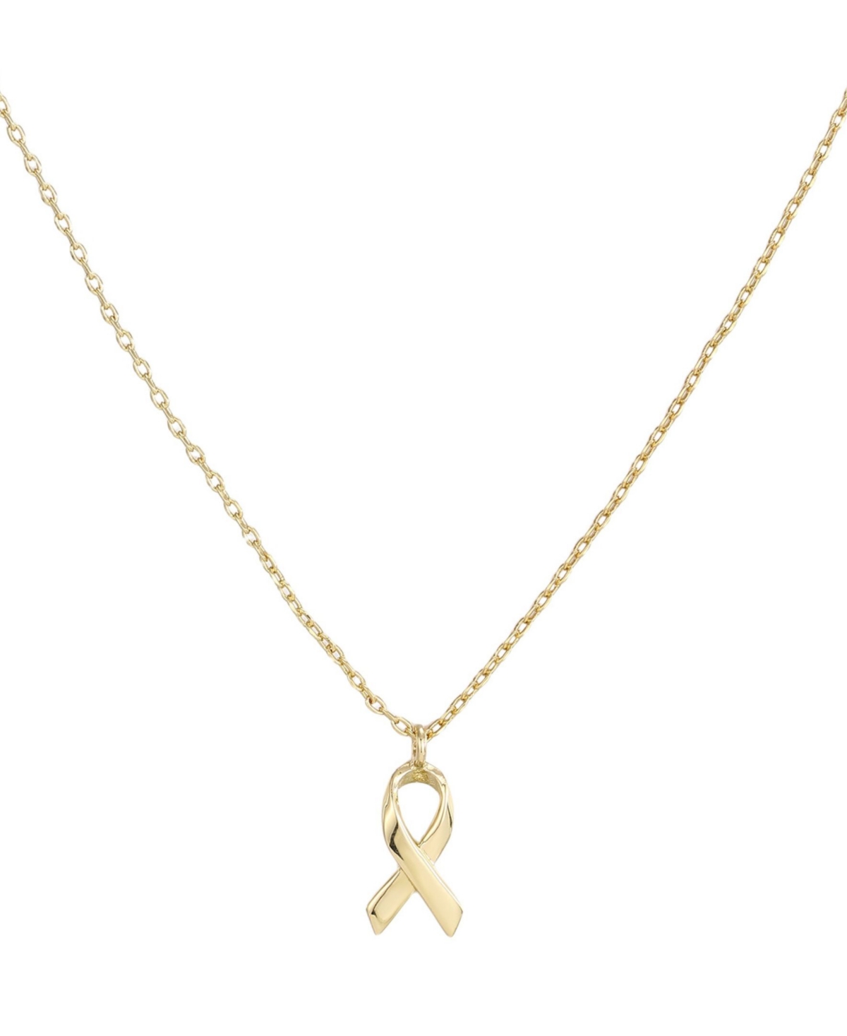 Click here for Adornia Gold Hope Ribbon Survivor Necklace - Gold prices