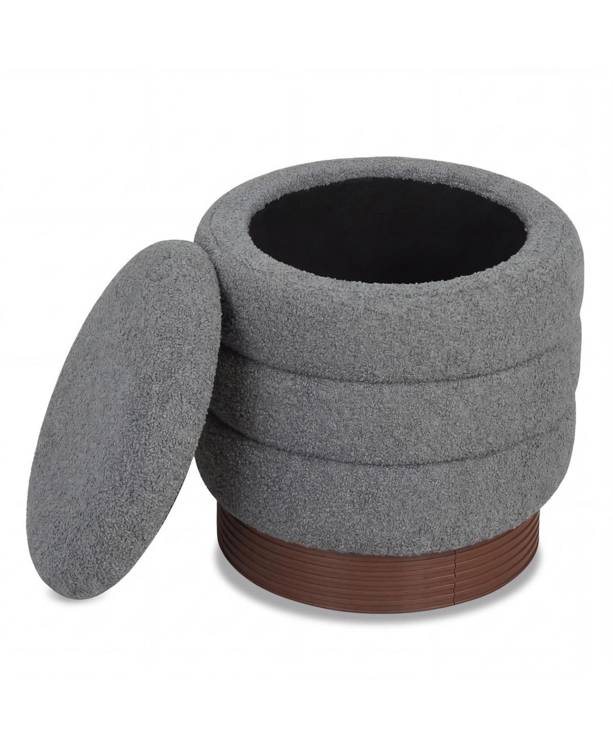 Click here for Slickblue Living Room Round Storage Ottoman with W... prices