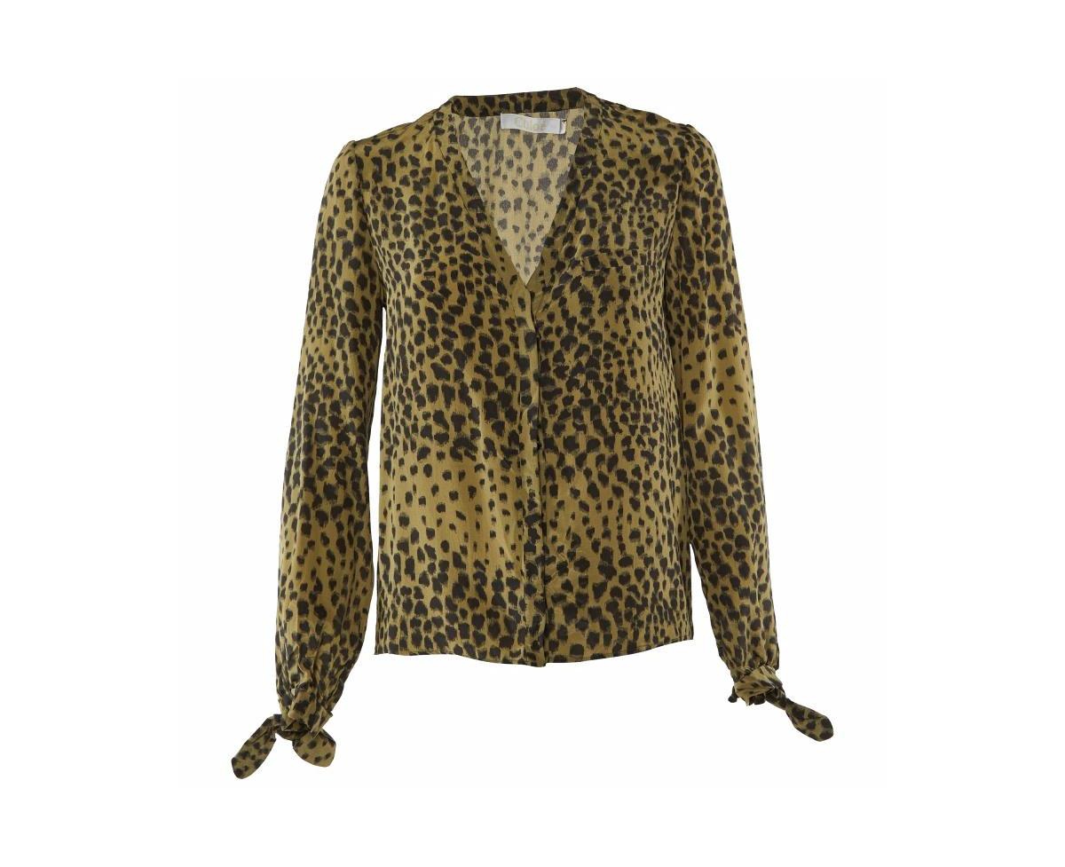 Click here for Pre-Owned Chloe Womens Animal Print Silk Tie-Cuff... prices