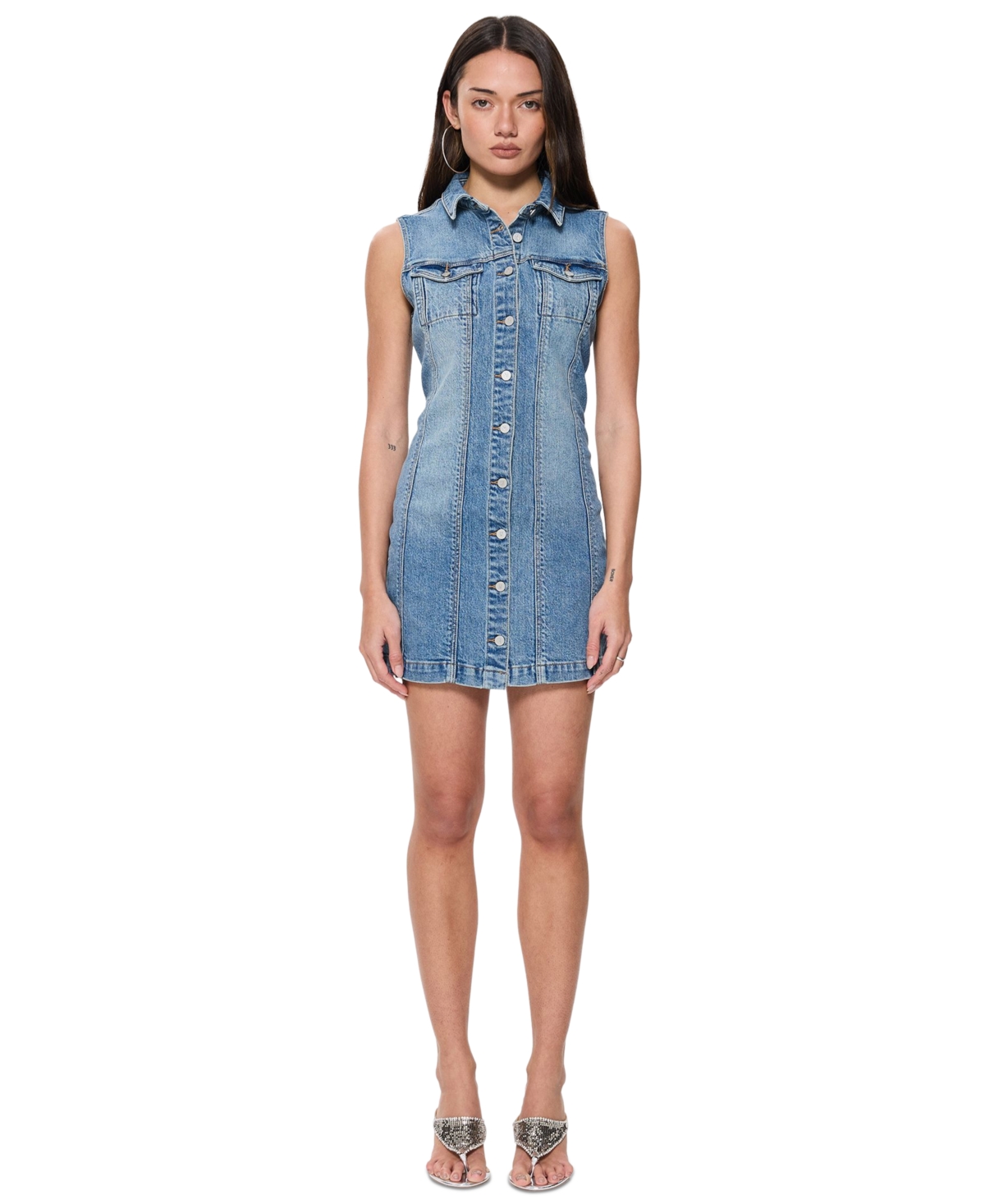 Click here for Abrand Womens Sleeveless Button-Up Dress - Vintage... prices