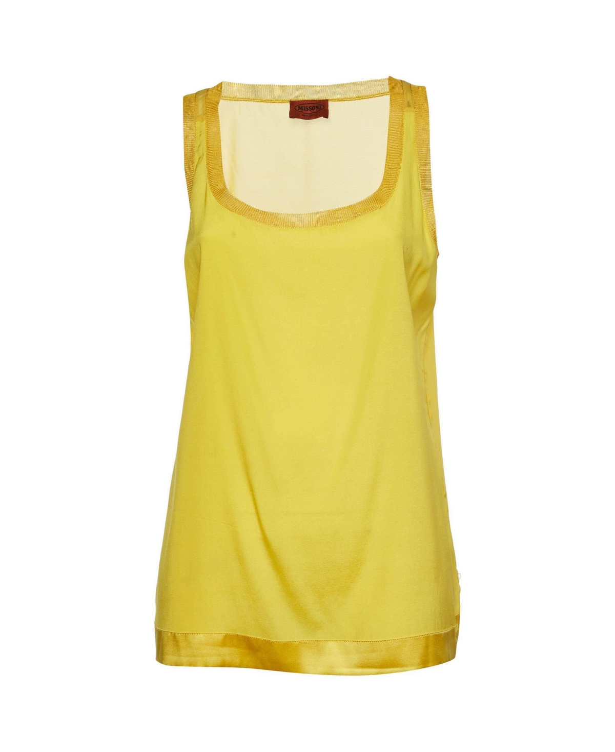 Click here for Pre-Owned Missoni Womens Satin-Trim Crepe Tank Top prices