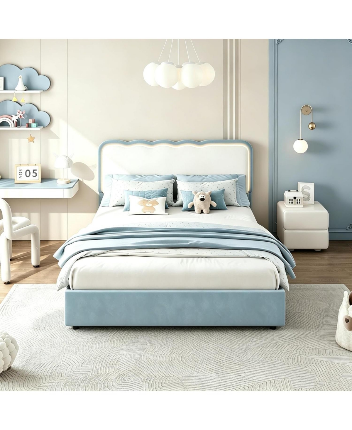 Click here for gaomon velvet Led bed frame with storage drawers... prices