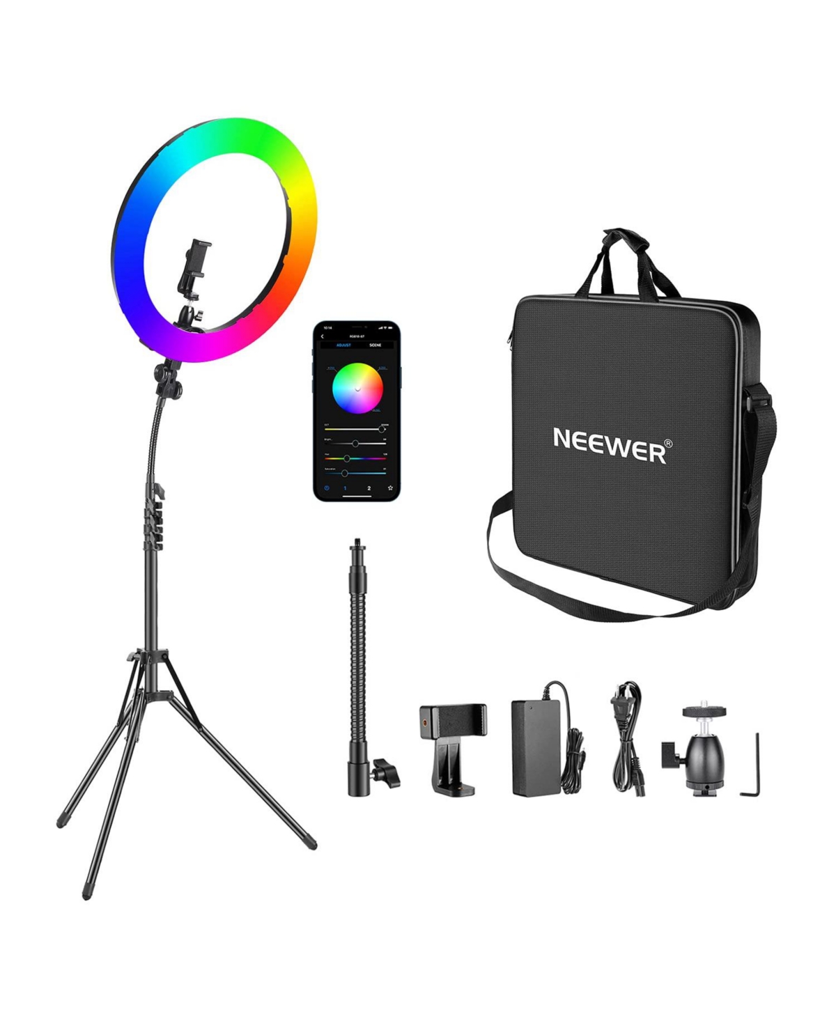 Click here for Neewer Ring Light with 3200K-5600K  Cri 97  Rgb prices