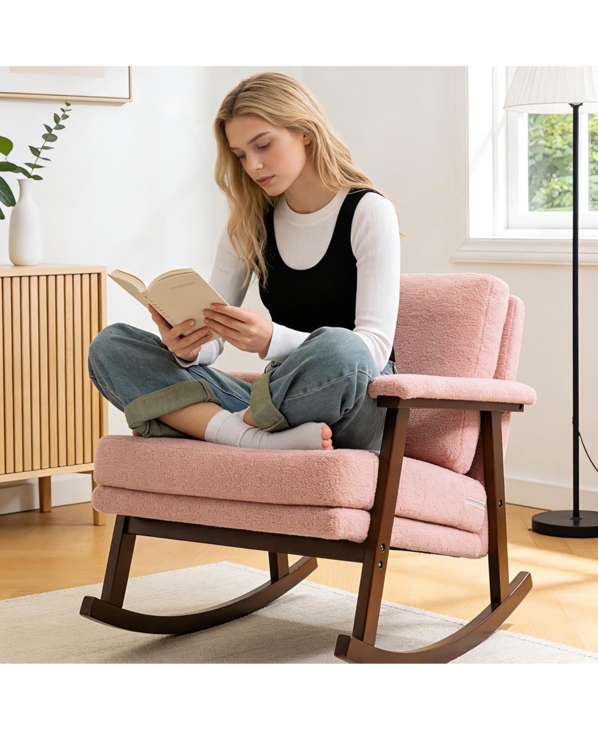 Click here for Rainsken Rocking Accent Chair  Upholstered Accent... prices