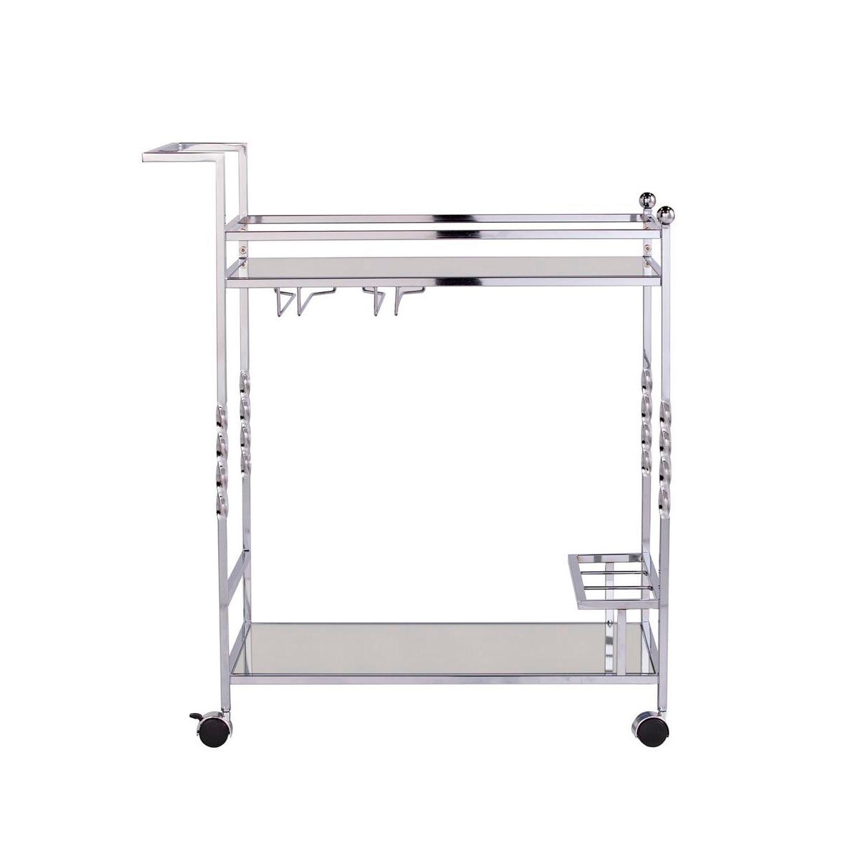 Click here for Augusta Home Ivers Metal Mirrored Bar Cart - Chrom... prices