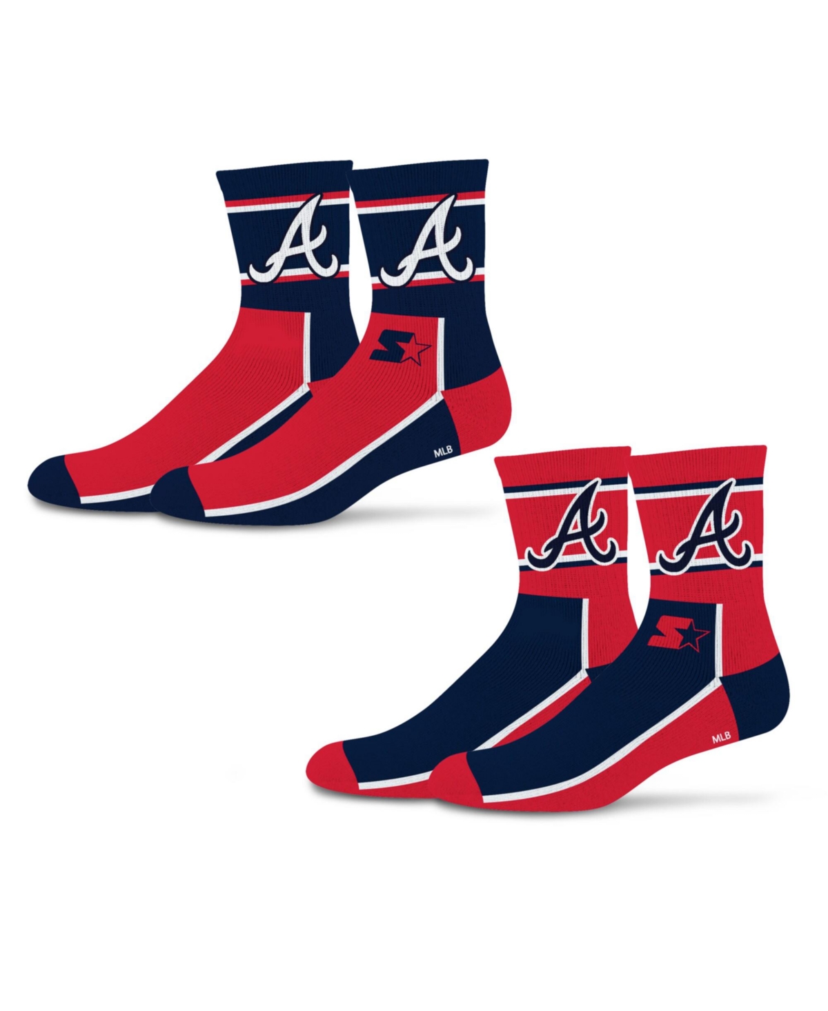 Click here for Starter Mens and Womens 2-Pack Navy/Red Atlanta Br... prices