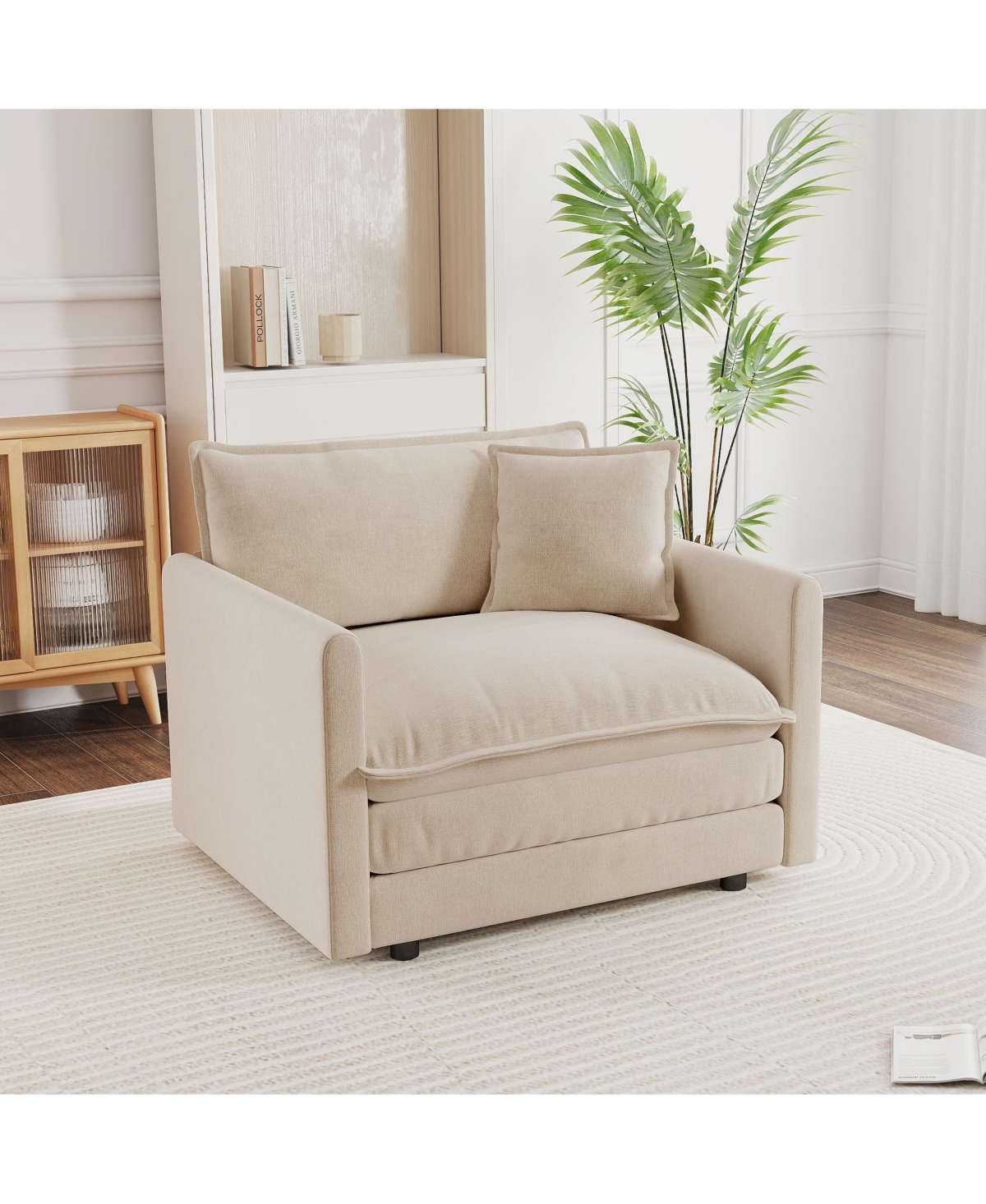 Click here for Boyel Living Comfy Deep Single Seat Sofa Upholster... prices