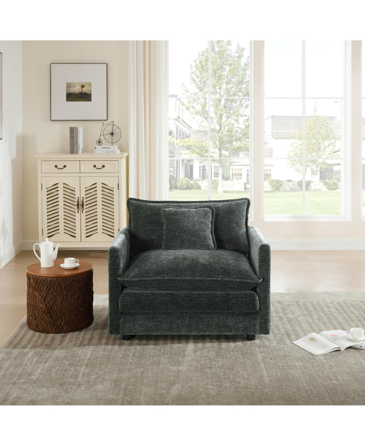 Click here for Boyel Living Comfy Deep Single Seat Sofa Upholster... prices