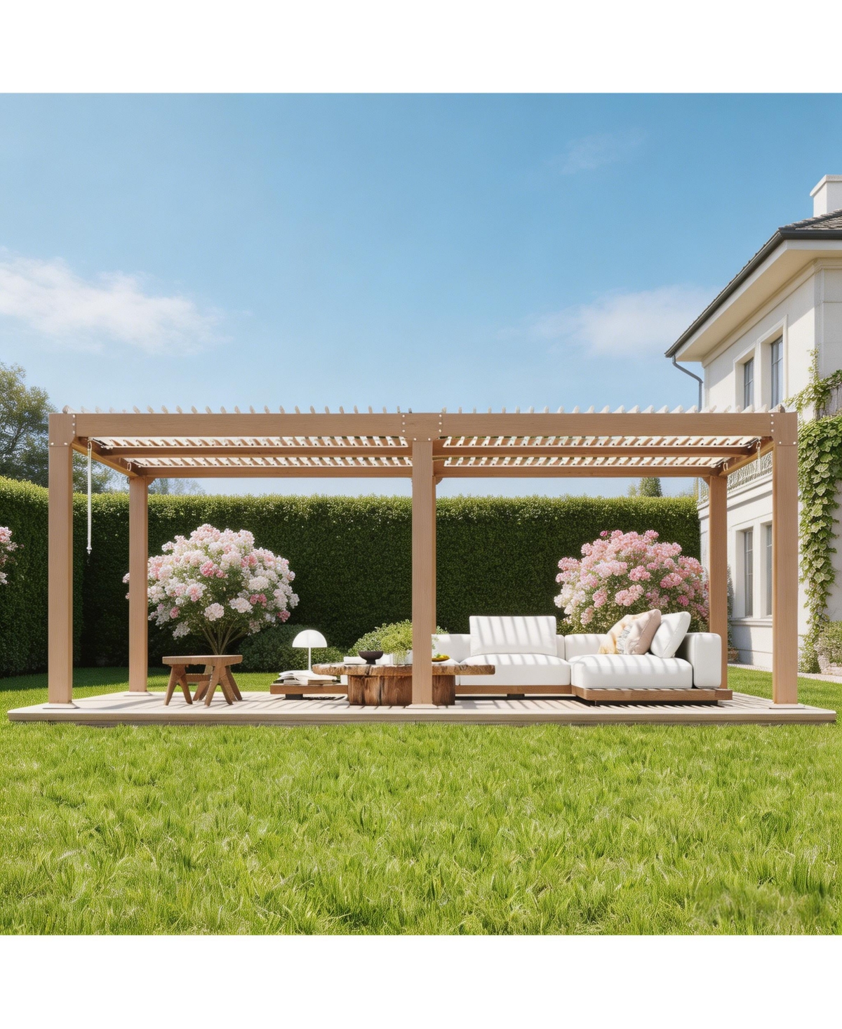 Click here for homfan Aluminum Louver Pergola with Adjustable Roo... prices