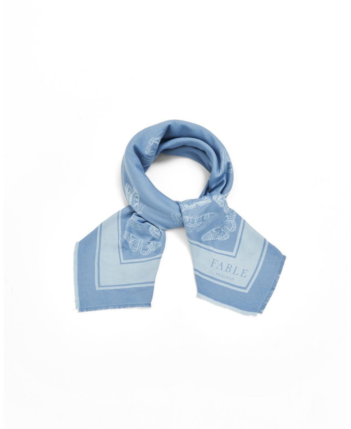 Click here for Fable England Womens Butterfly Jacquard Square Sca... prices