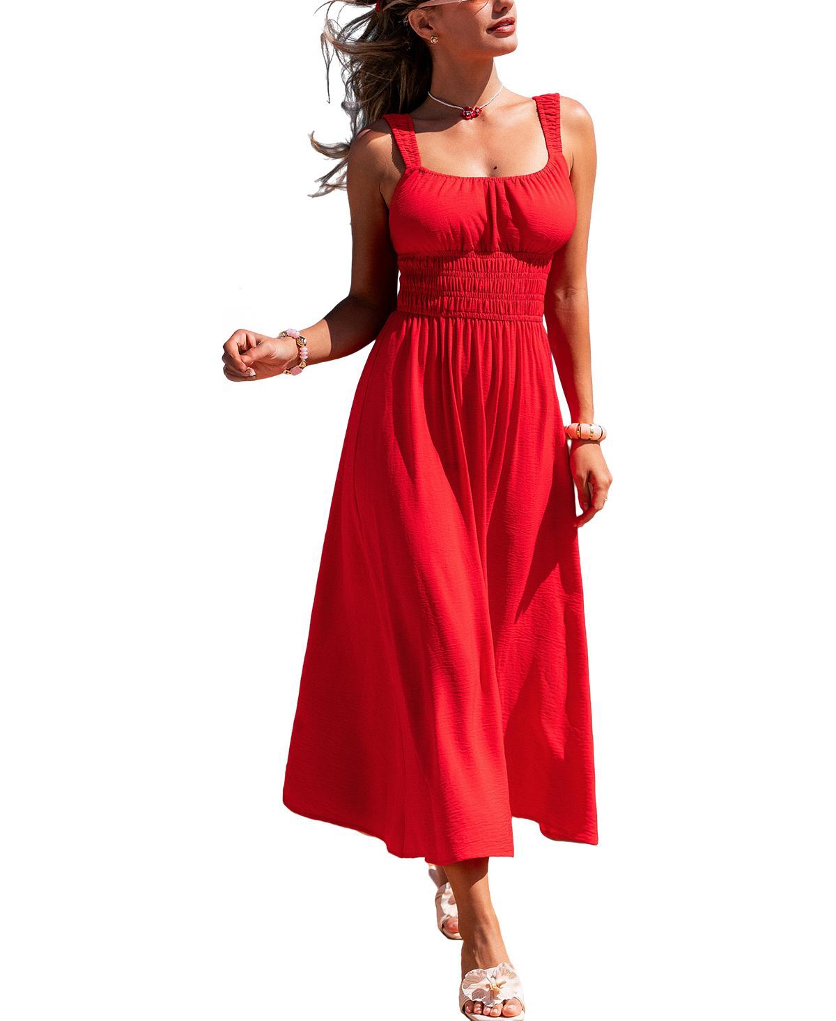 Click here for Cupshe Womens Maxi Beach Dress - Red prices
