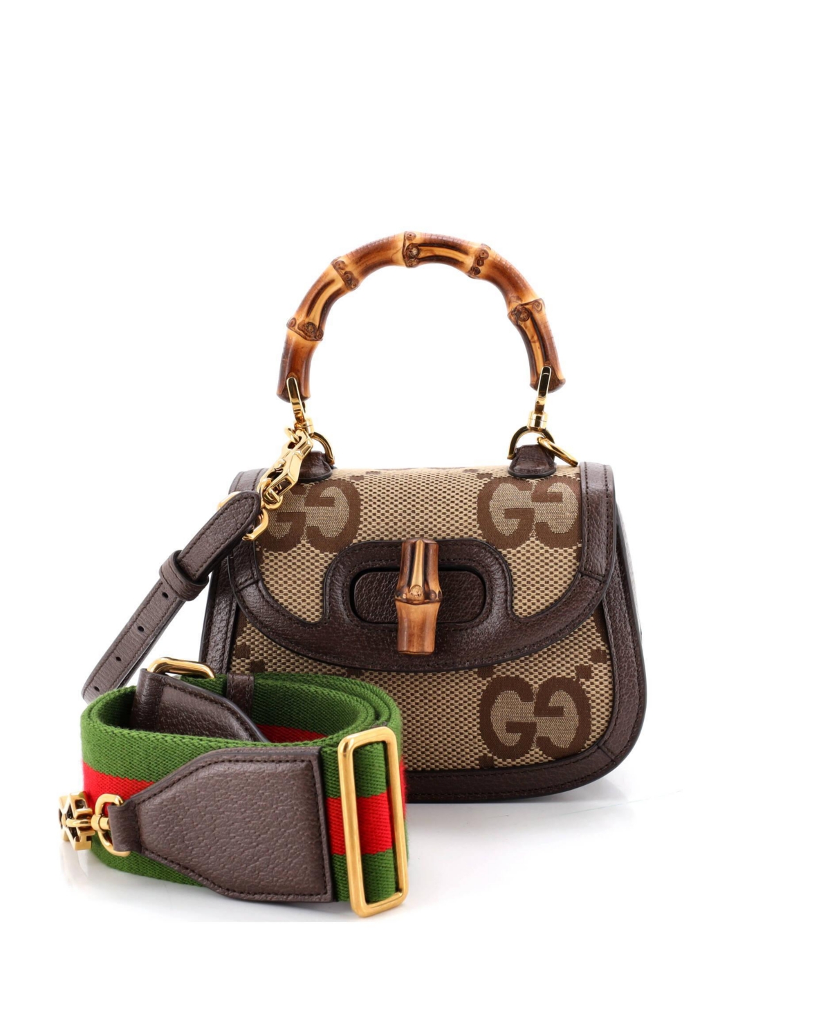 Click here for Pre-Owned Gucci Mini Bamboo 1947 Top Handle Bag Ju... prices