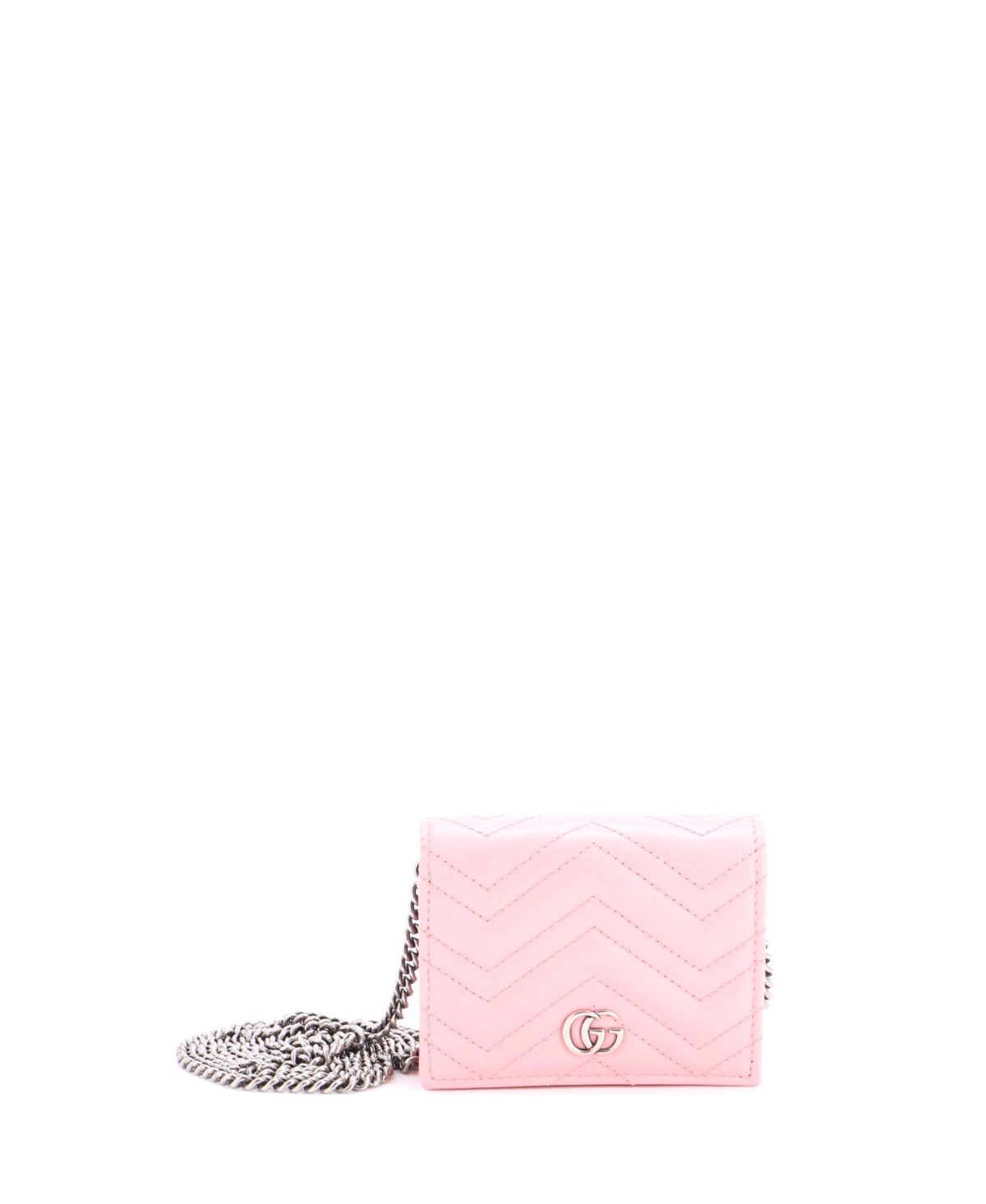 Click here for Pre-Owned Gucci Gg Marmont Card Case on Chain Mate... prices