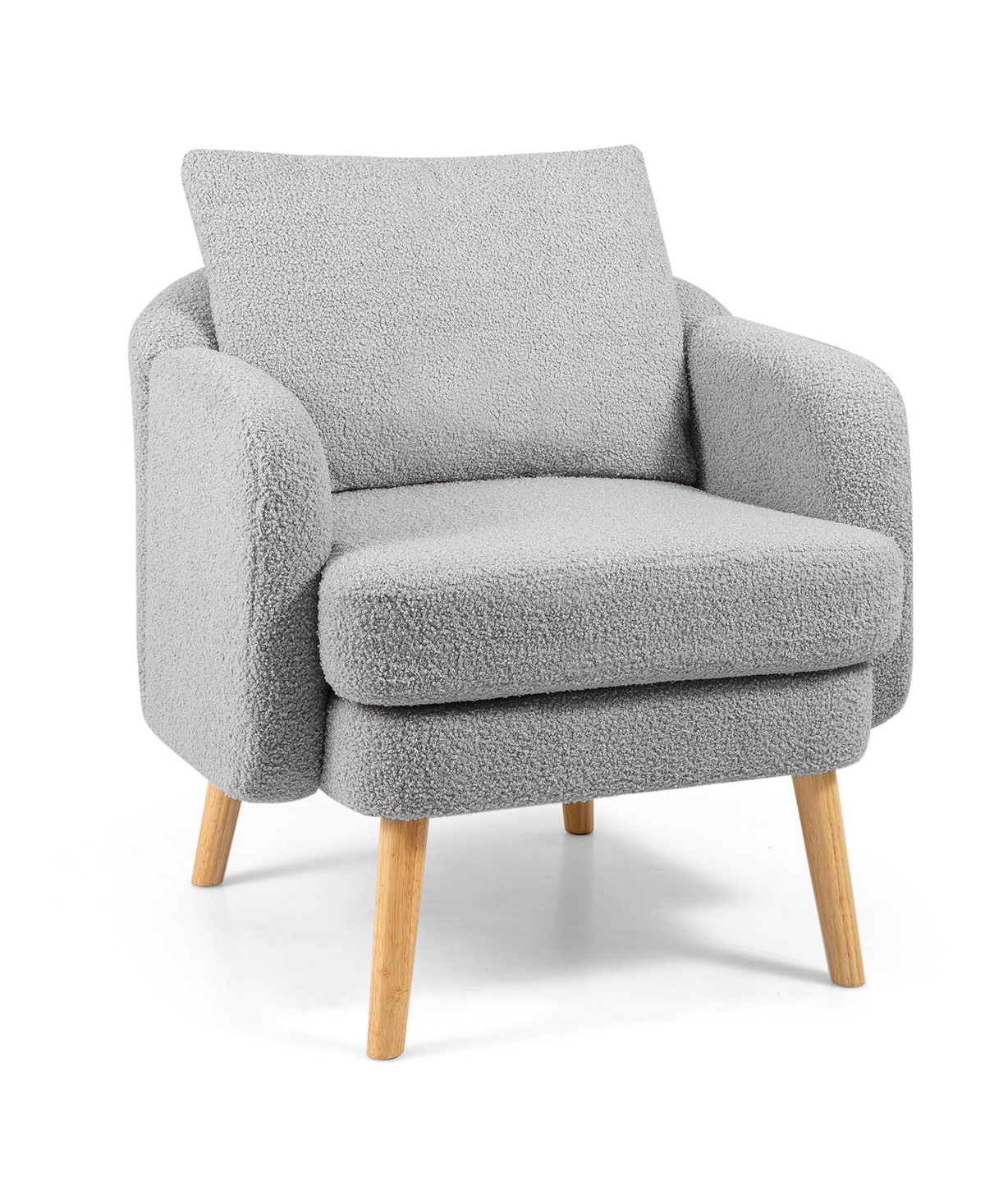Click here for Gymax Sherpa Accent Chair with Seat Cushion and Pi... prices