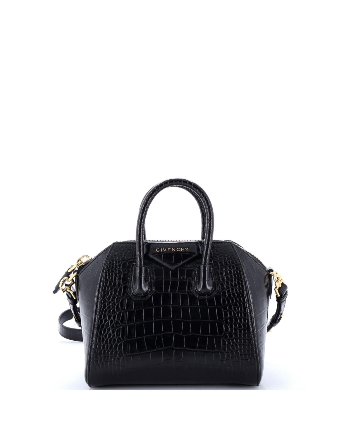 Click here for Pre-Owned Givenchy Mini Antigona Bag Embossed Leat... prices