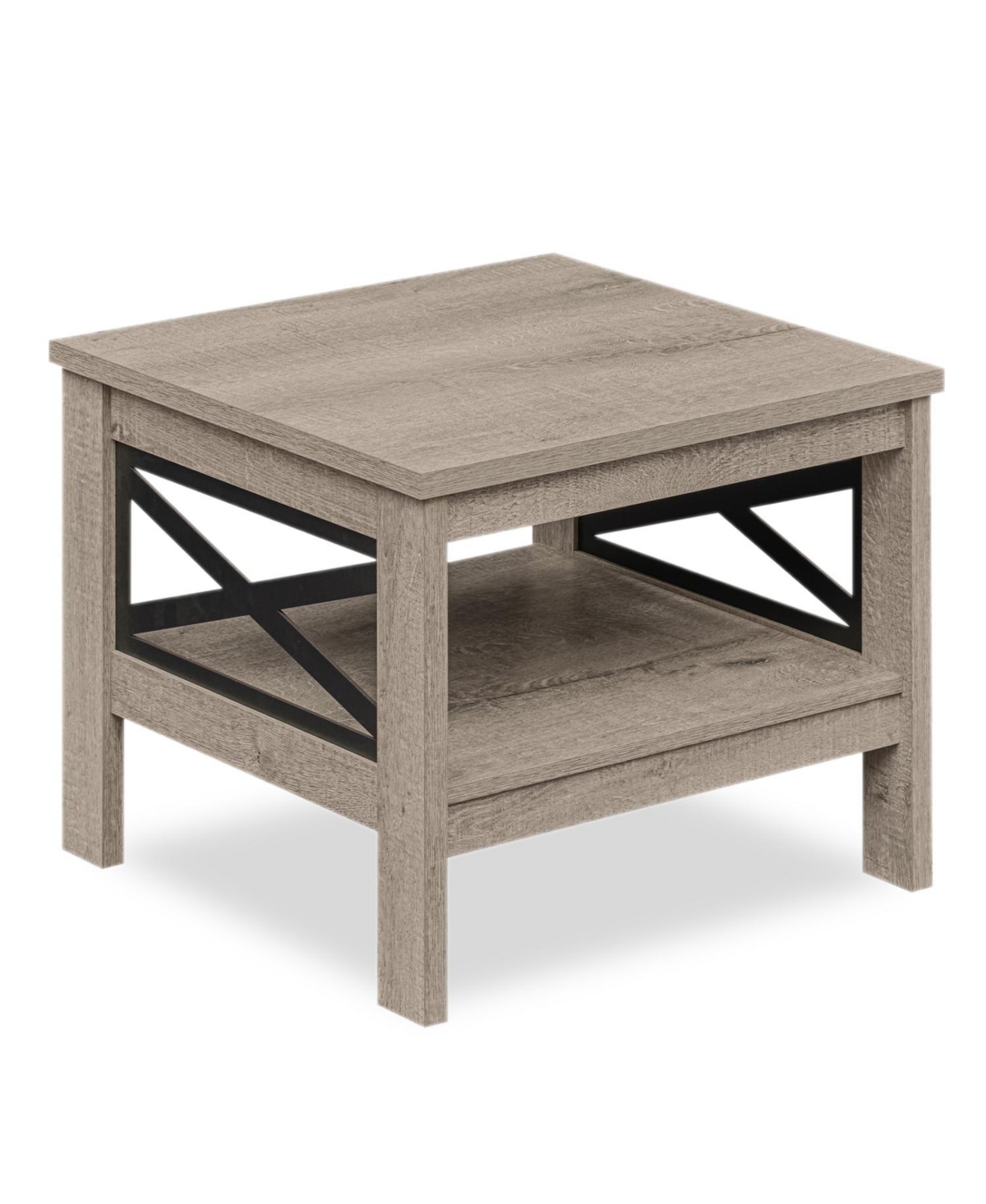 Click here for Slickblue 2-Tier Square Side Table with Storage Sh... prices