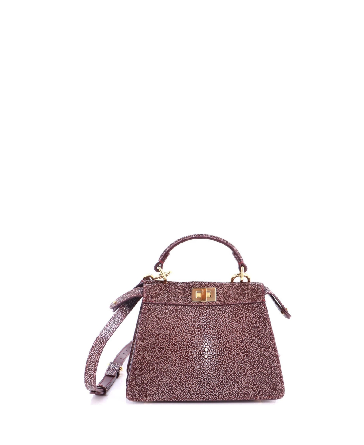 Click here for Pre-Owned Fendi Petite Peekaboo ISeeU Bag Stingray... prices
