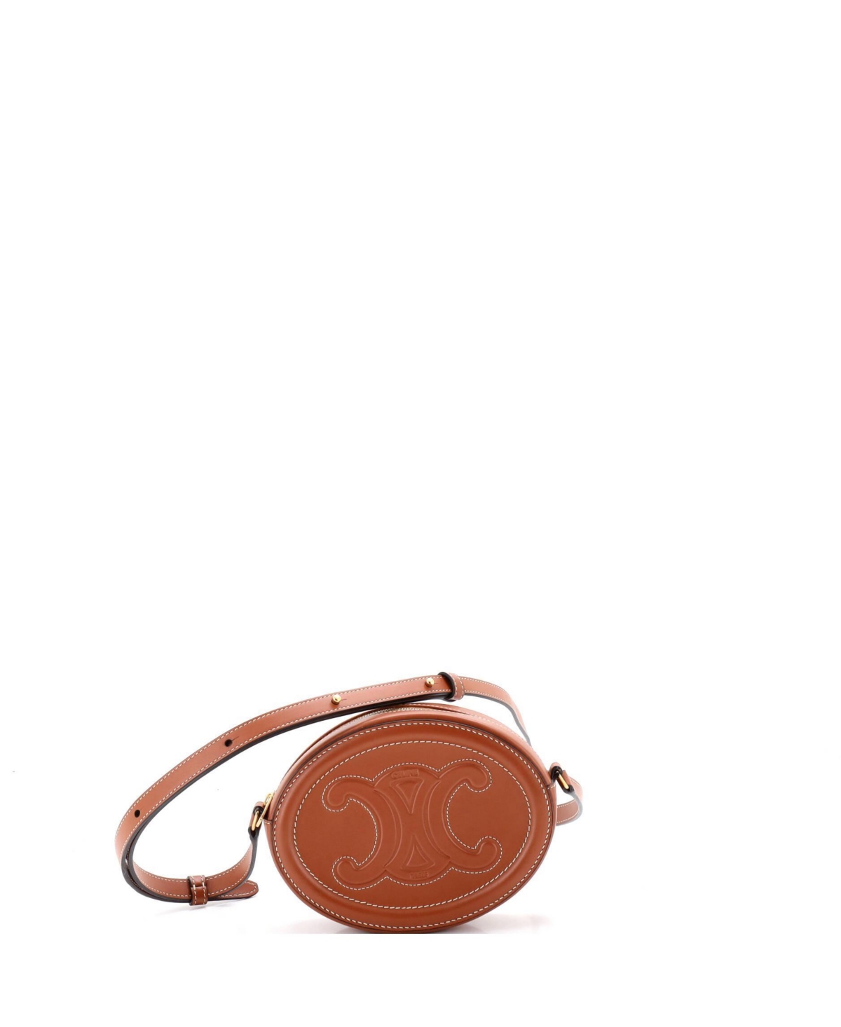 Click here for Pre-Owned Celine Mini Triomphe Oval Crossbody Bag... prices