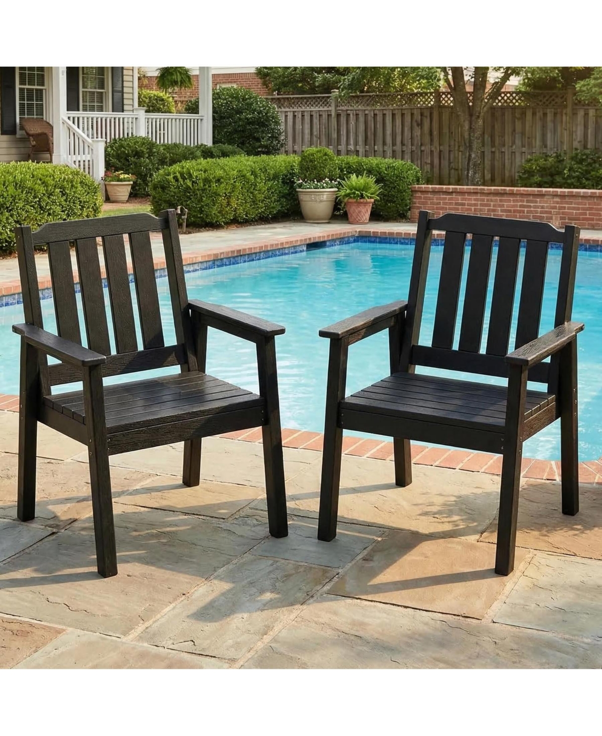 Click here for gaomon Outdoor Dining Chairs Set of 2 Patio Hdpe G... prices