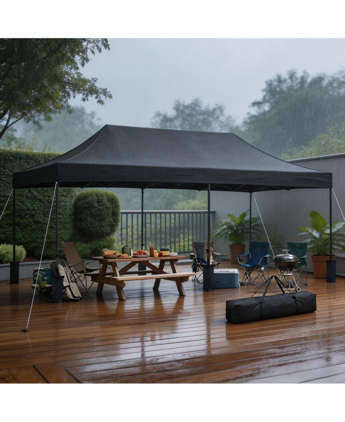 Click here for Homfan Oxford Fabric Cantilevered Folding Shelter... prices