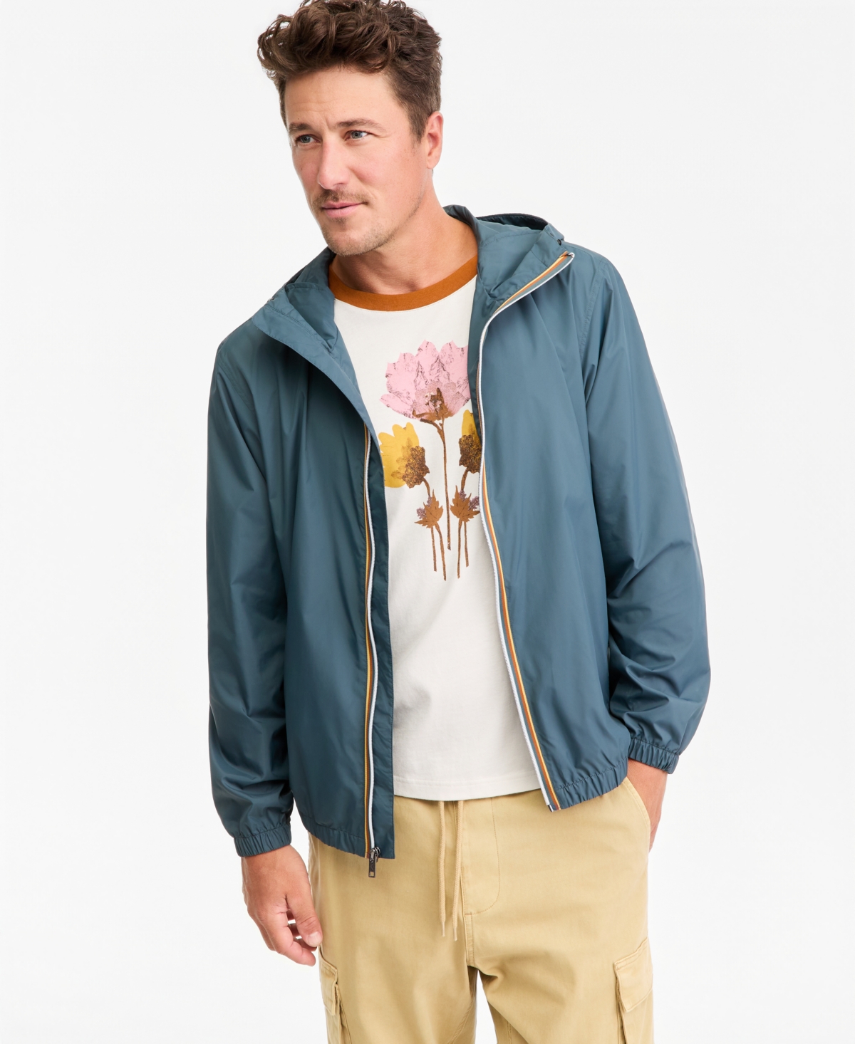 Click here for Sun + Stone Mens Felix Zip-Up Windbreaker Jacket... prices