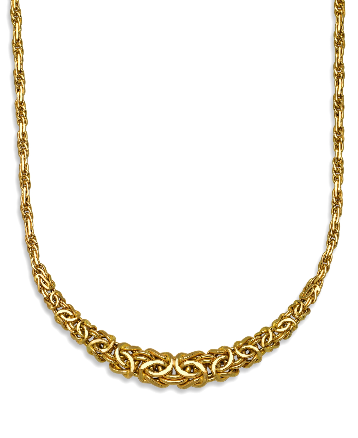 Click here for Italian Gold 17 Byzantine Necklace in 14k Gold prices