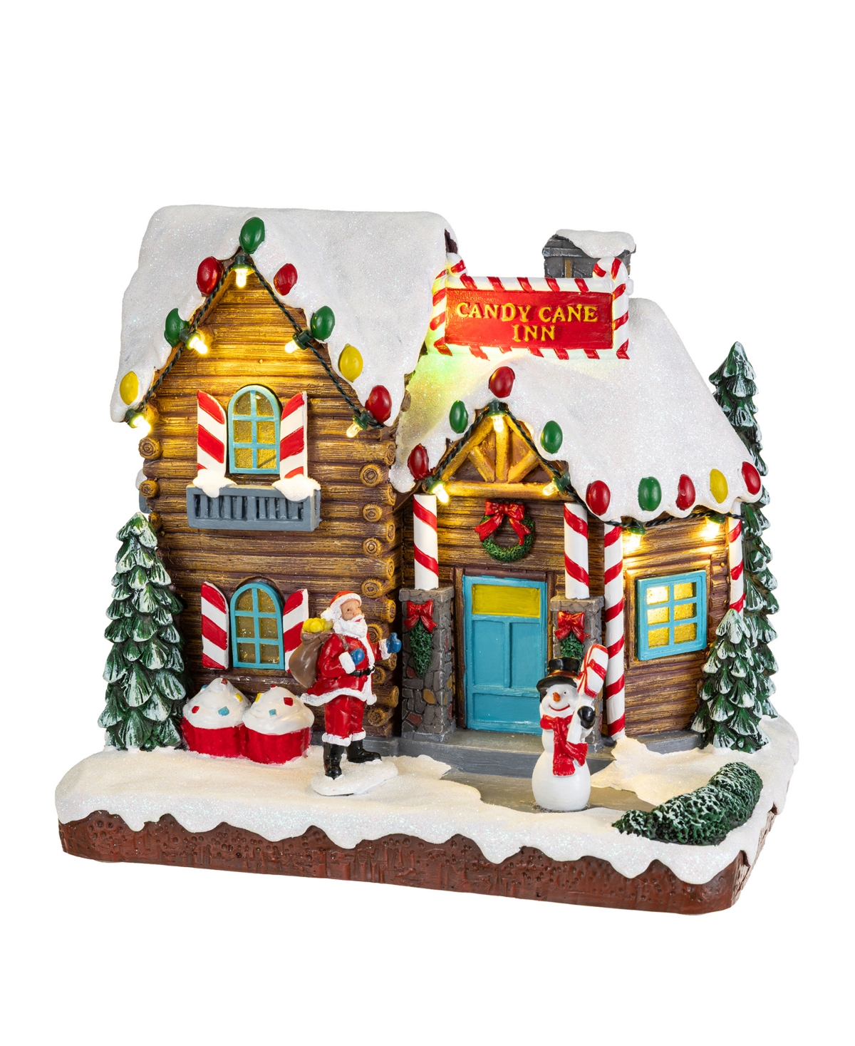 Click here for Glitzhome 9L Lighted Christmas Candy Cane Inn Musi... prices