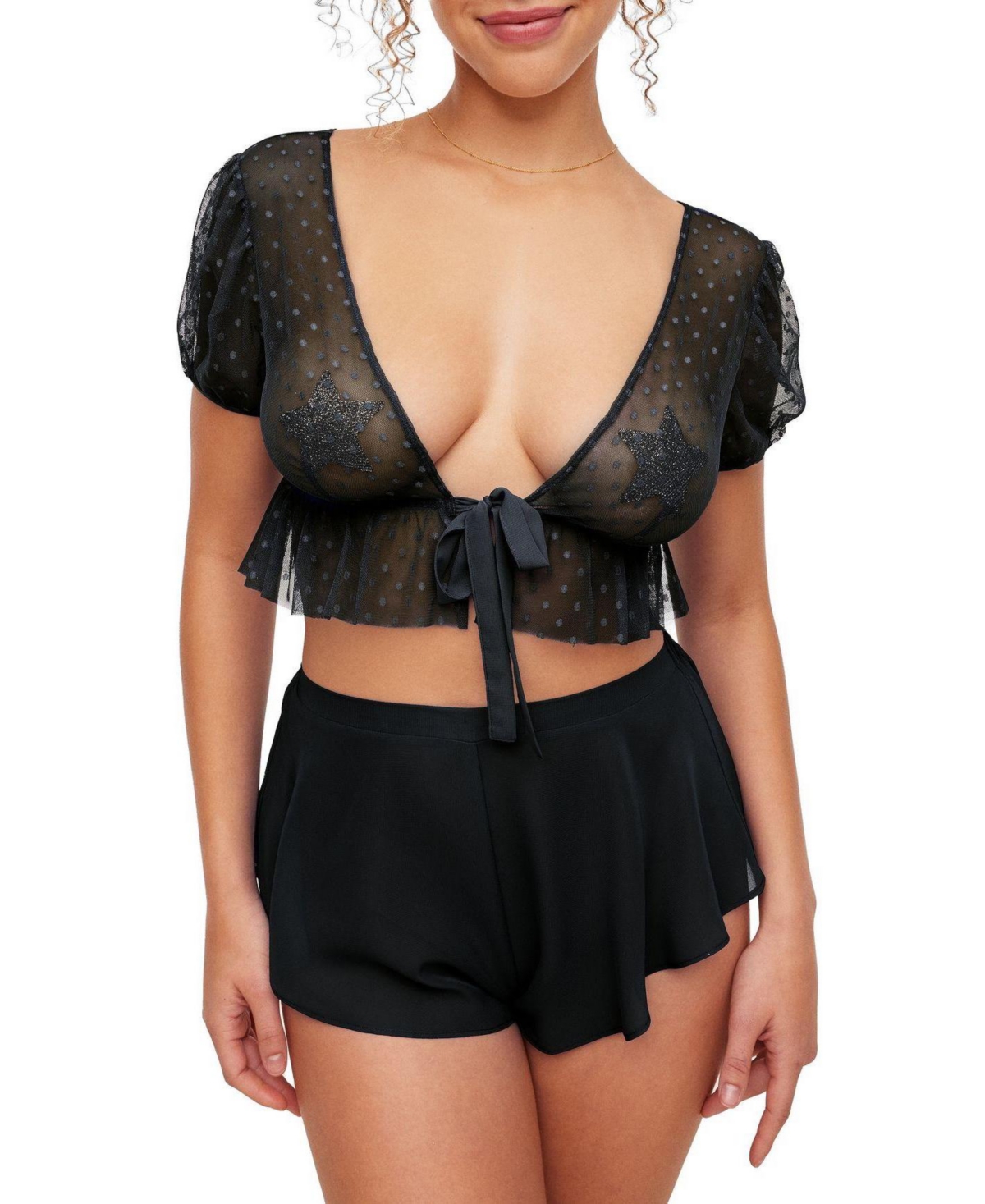 Click here for Adore Me Womens Lindy Crop Top and Short Set Linge... prices