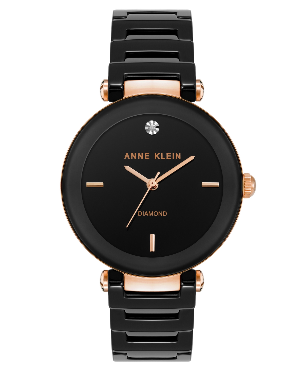 Click here for Anne Klein Womens Quartz Black Round Dial Black Ce... prices