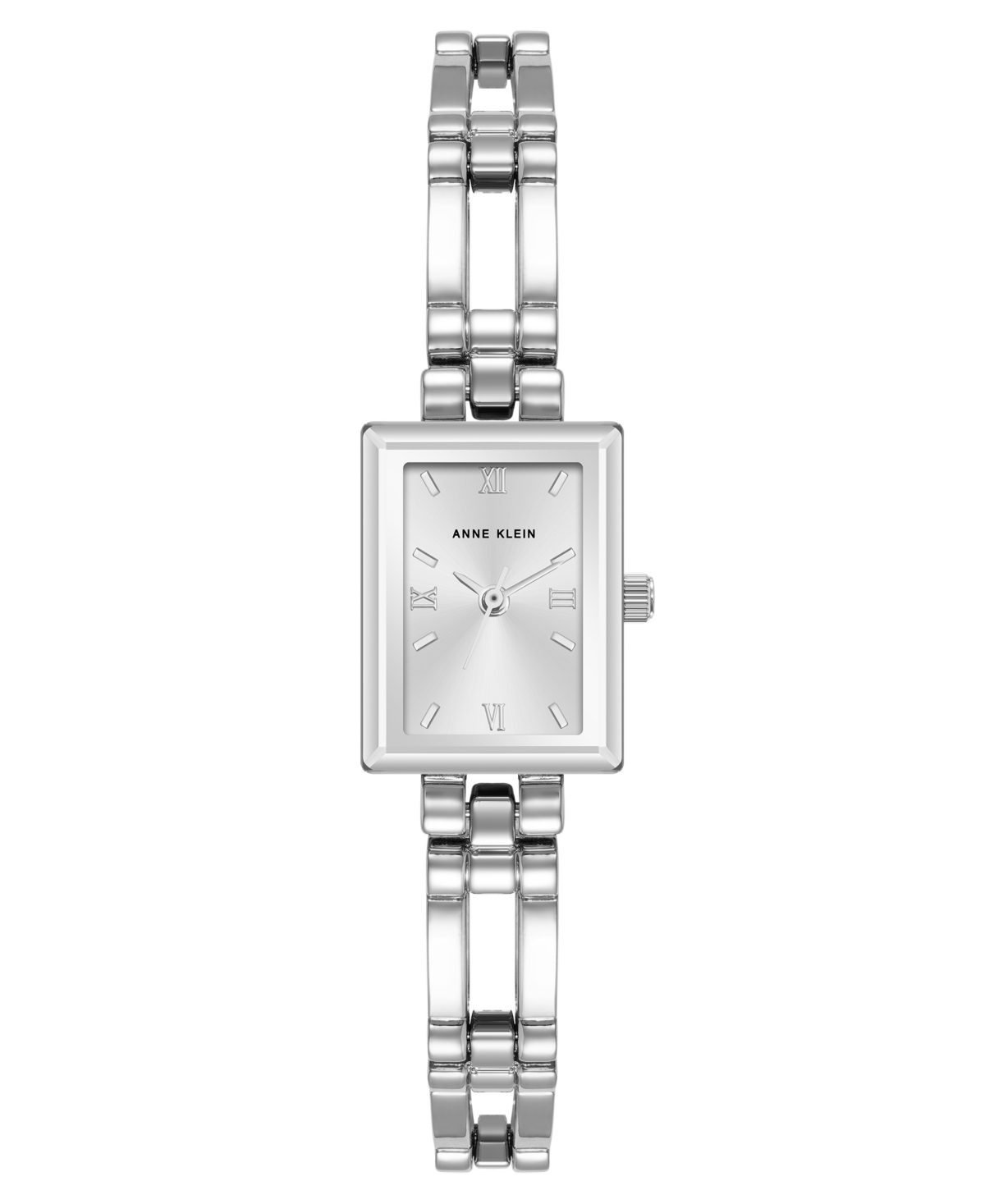 Click here for Anne Klein Womens Quartz Rectangle Silver-Tone All... prices