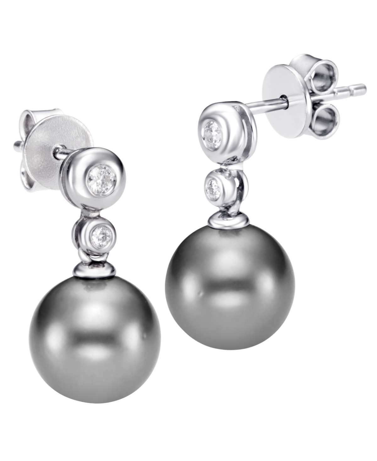 Click here for Macys Cultured Tahitian Pearl & Diamond (0.08 ct.... prices