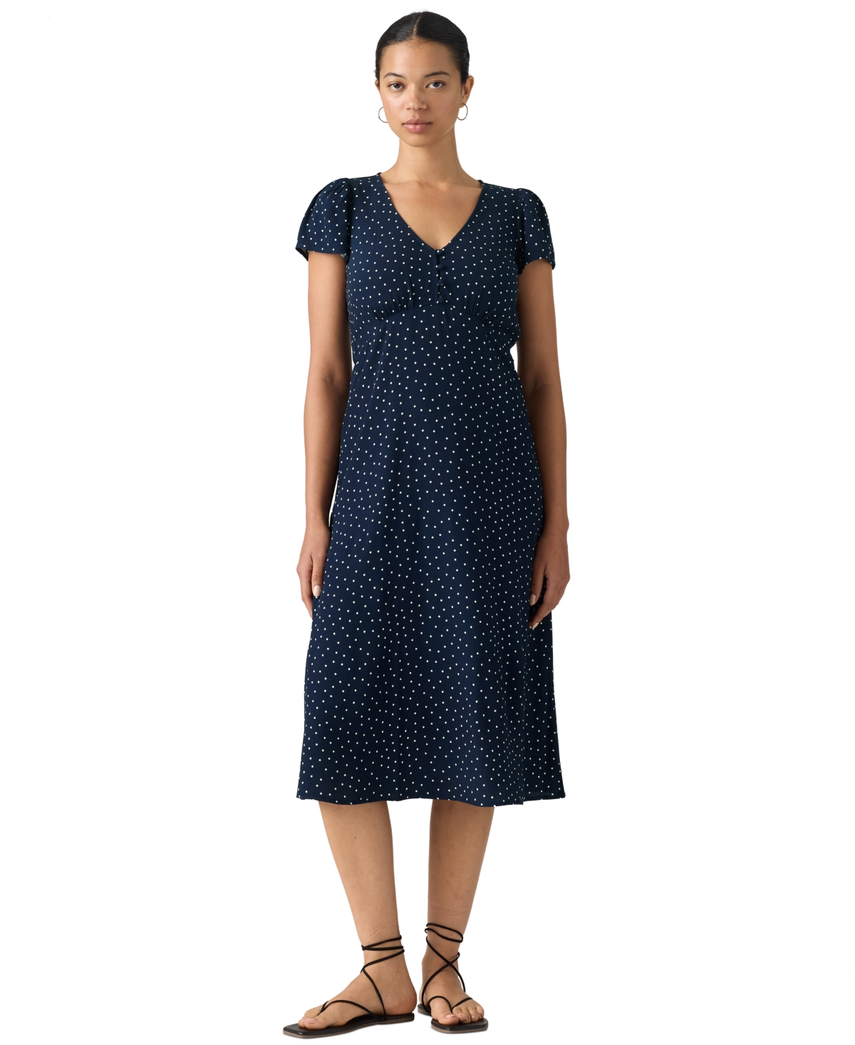 Click here for Levis Womens Lilith V-Neck Midi Dress - Inga Dot N... prices