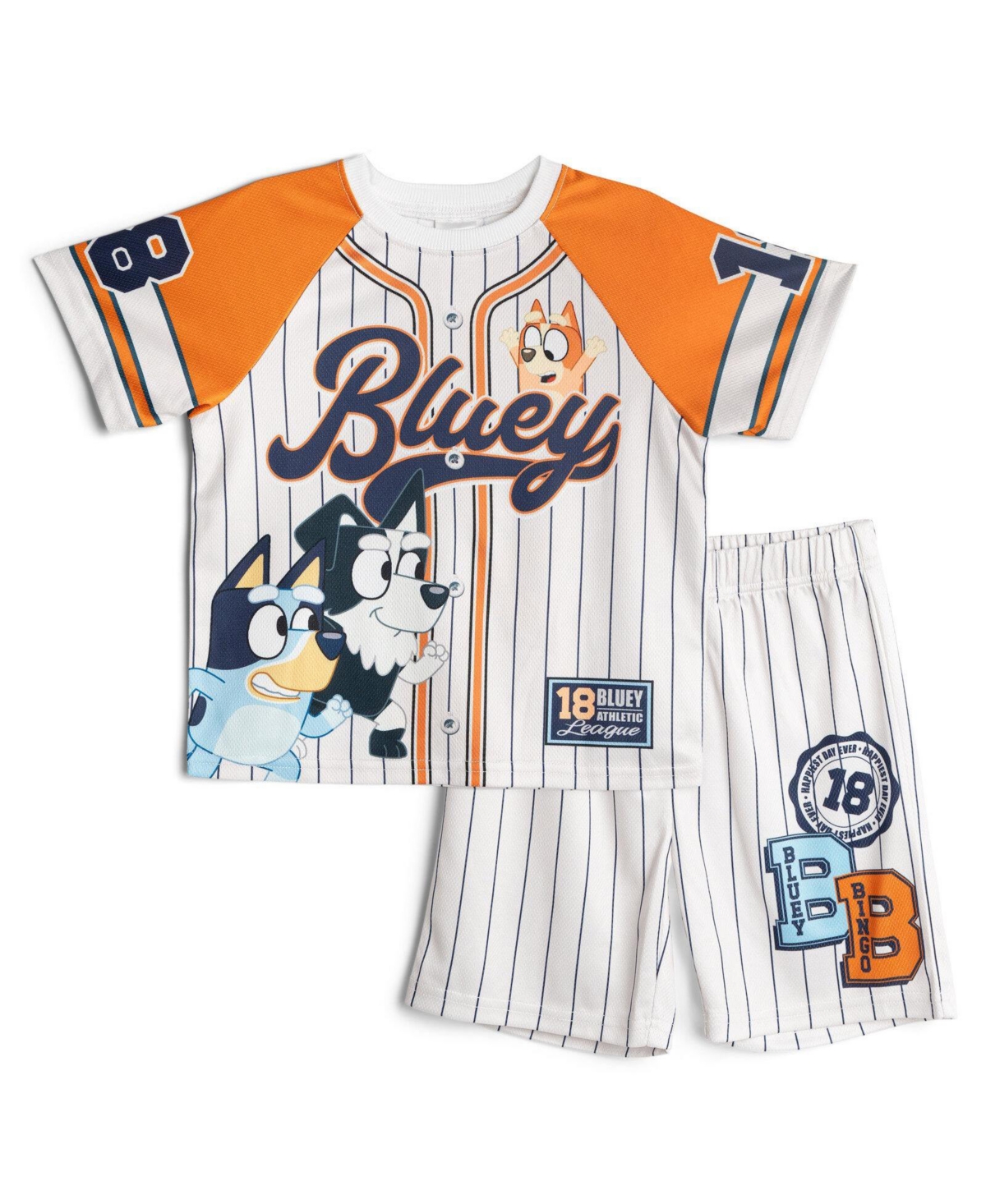 Click here for Bluey Little Boys Athletic 2-Piece Tee and Shorts... prices