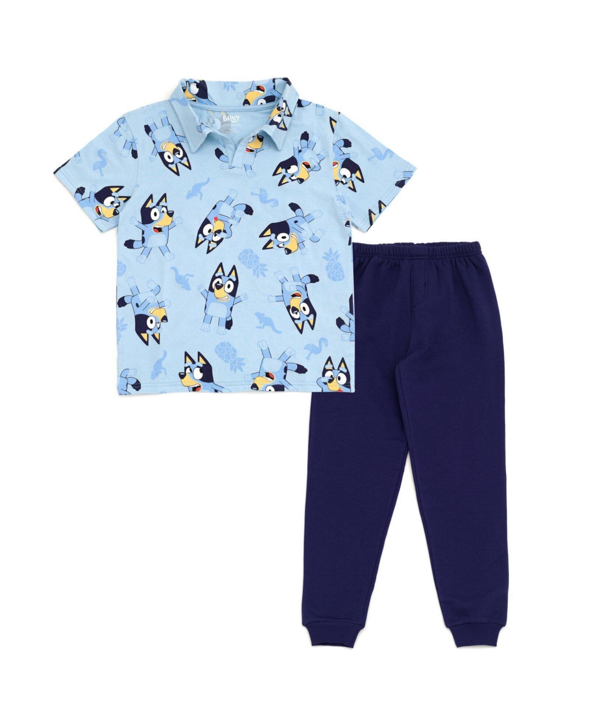 Click here for Bluey Boys (5-12) 2-Piece Polo and Pants Set - Blu... prices