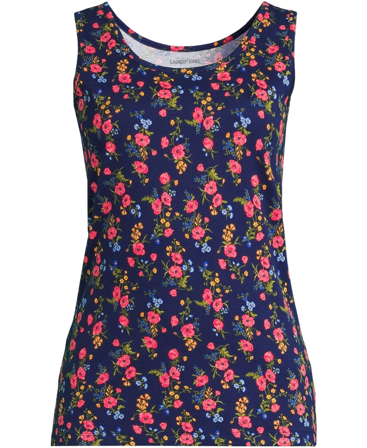 Click here for Lands End Womens Plus Size Cotton Tank Top - Deep... prices