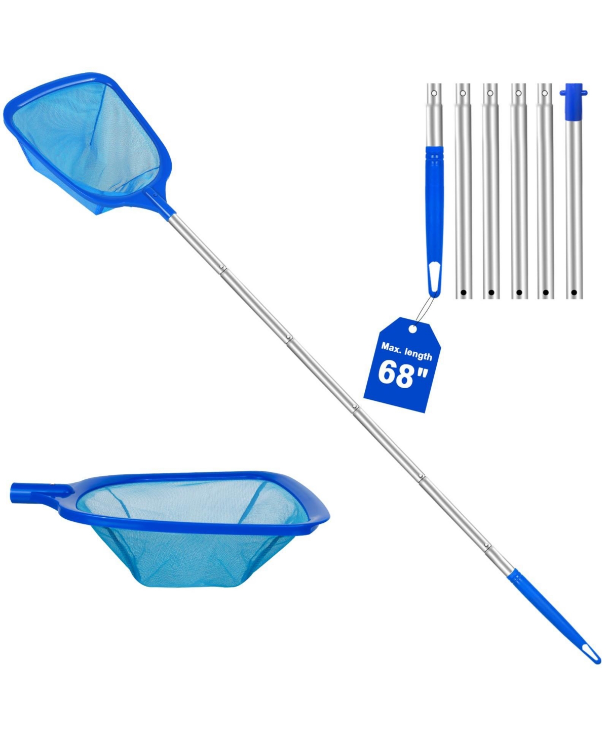 Click here for Xdovet Pool Skimmer Net Telescopic Pole Fine Mesh... prices