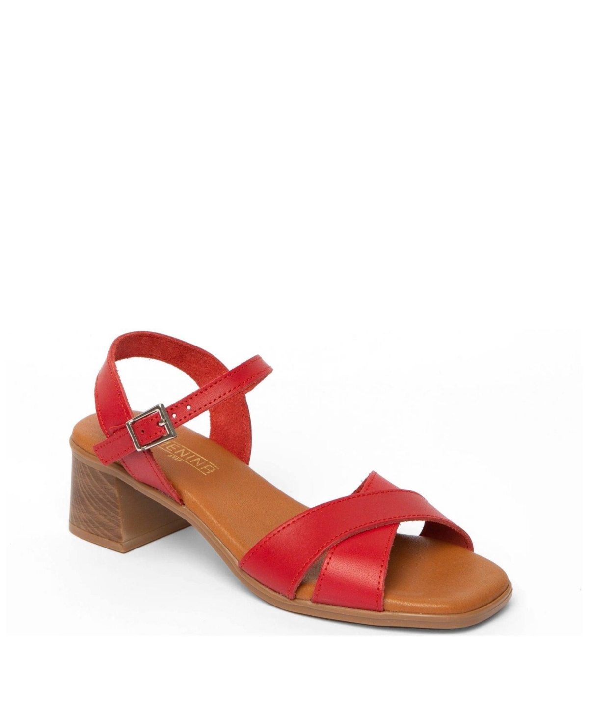 Click here for Menina Step Womens Celia Heeled Sandal - Red prices