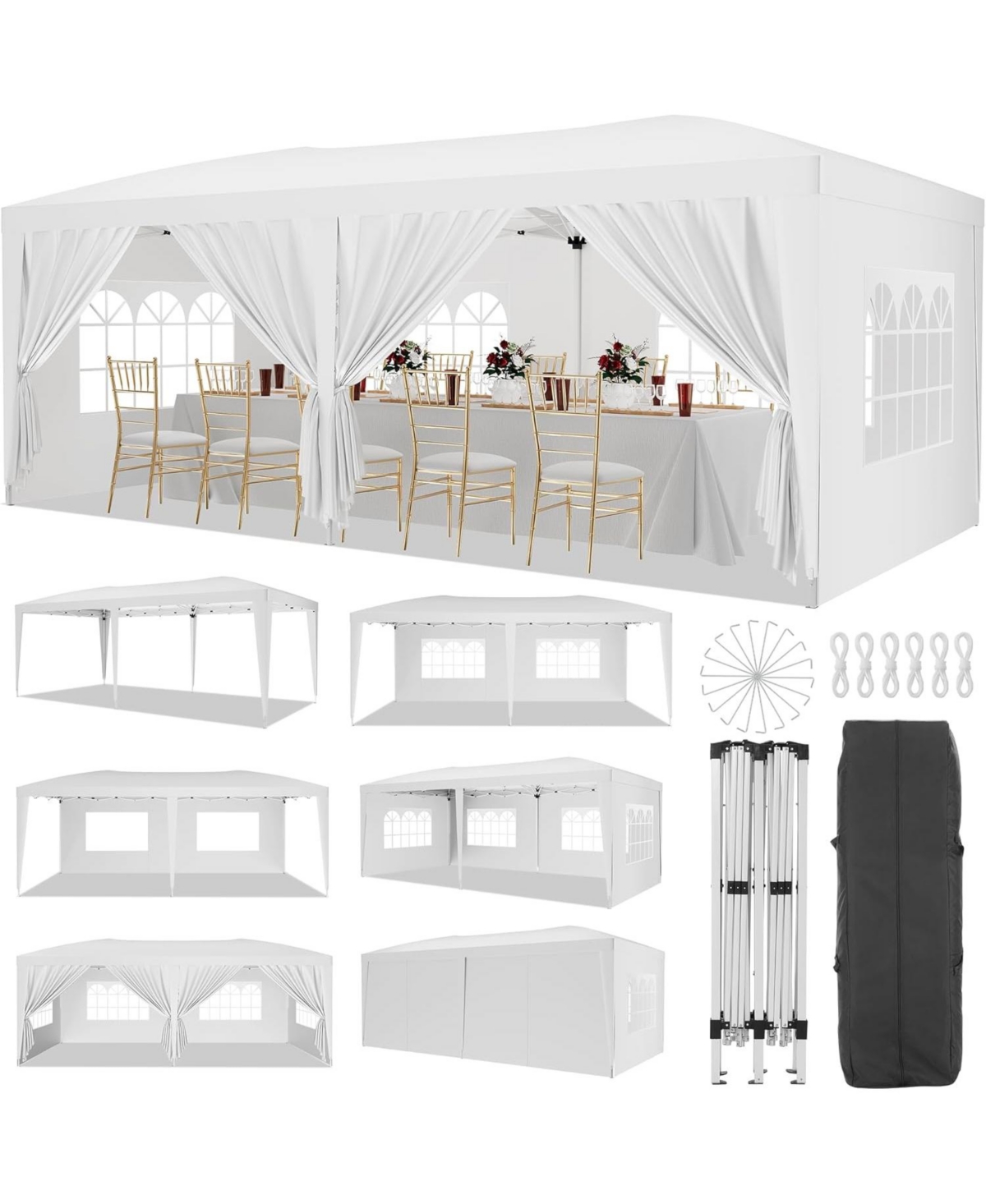 Click here for gaomon 10x20 Feet Pop Up Canopy Tent with 6 Remova... prices