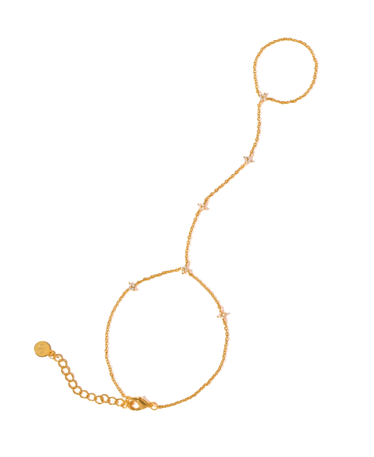 Click here for Girls Crew Crystal Shimmer Blossom Hand Chain - Go... prices