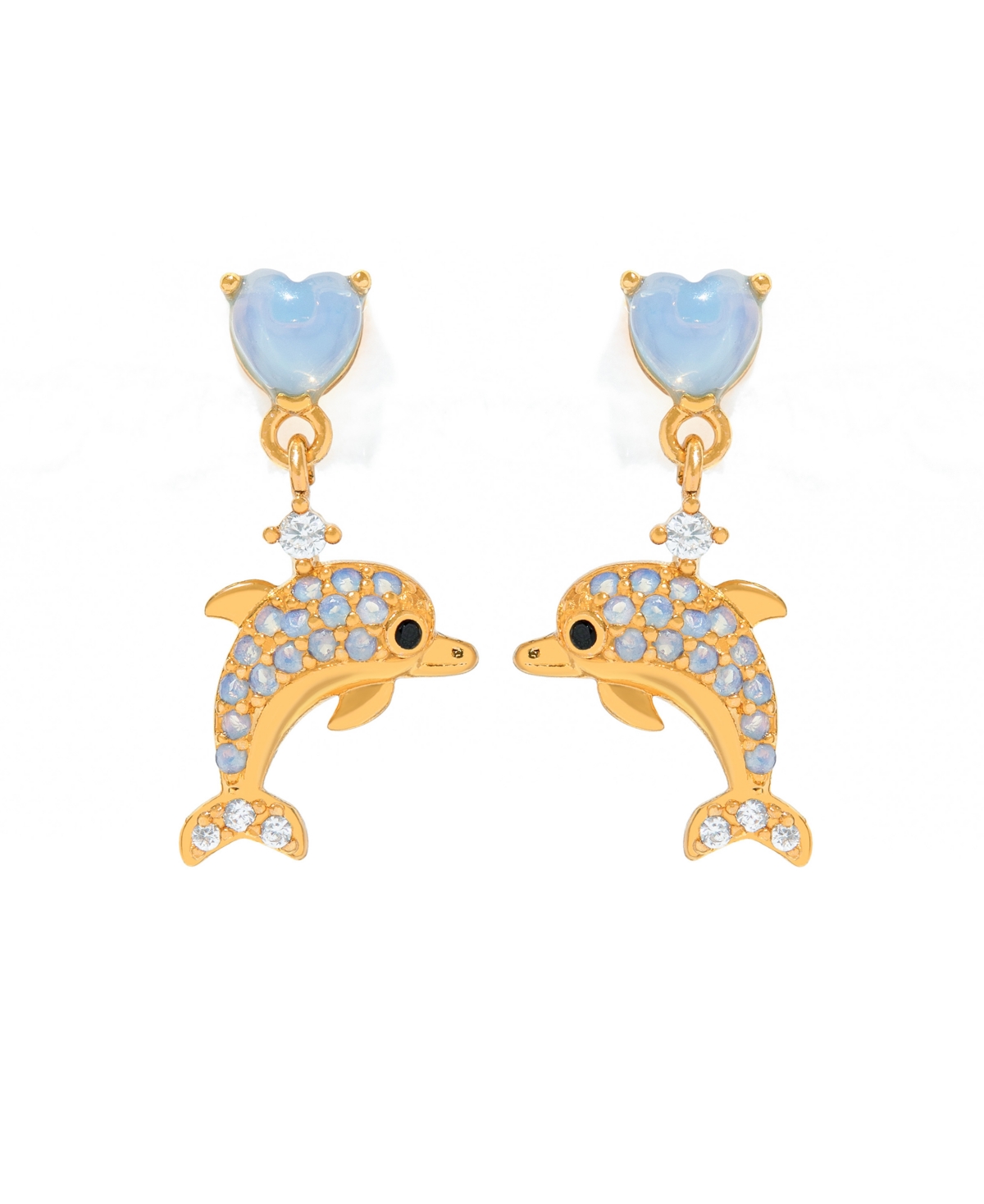 Click here for Girls Crew Gold-Plated Crystal Dolphin Dangle Earr... prices