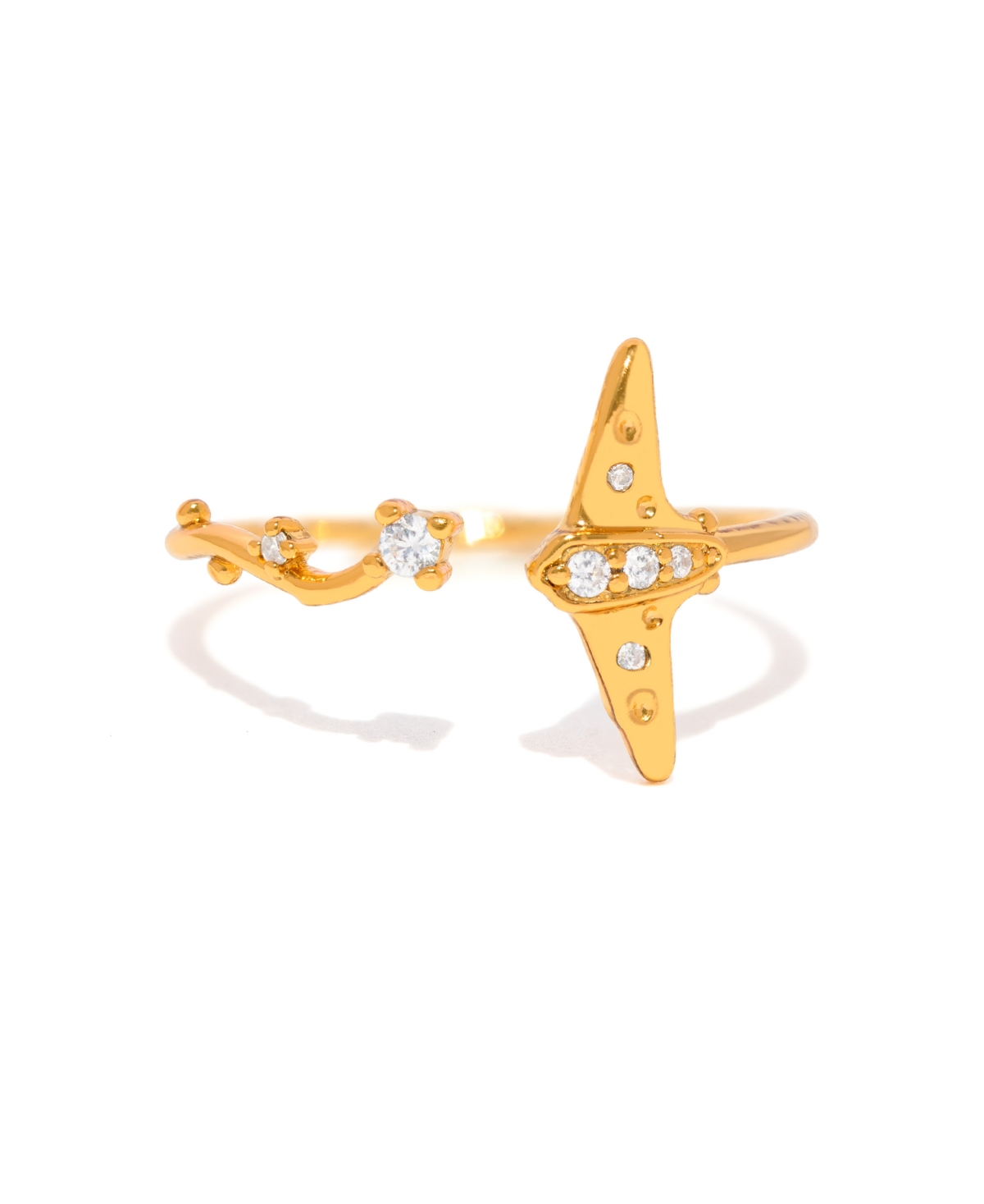 Click here for Girls Crew Crystal Stingray Adjustable Ring - Gold prices