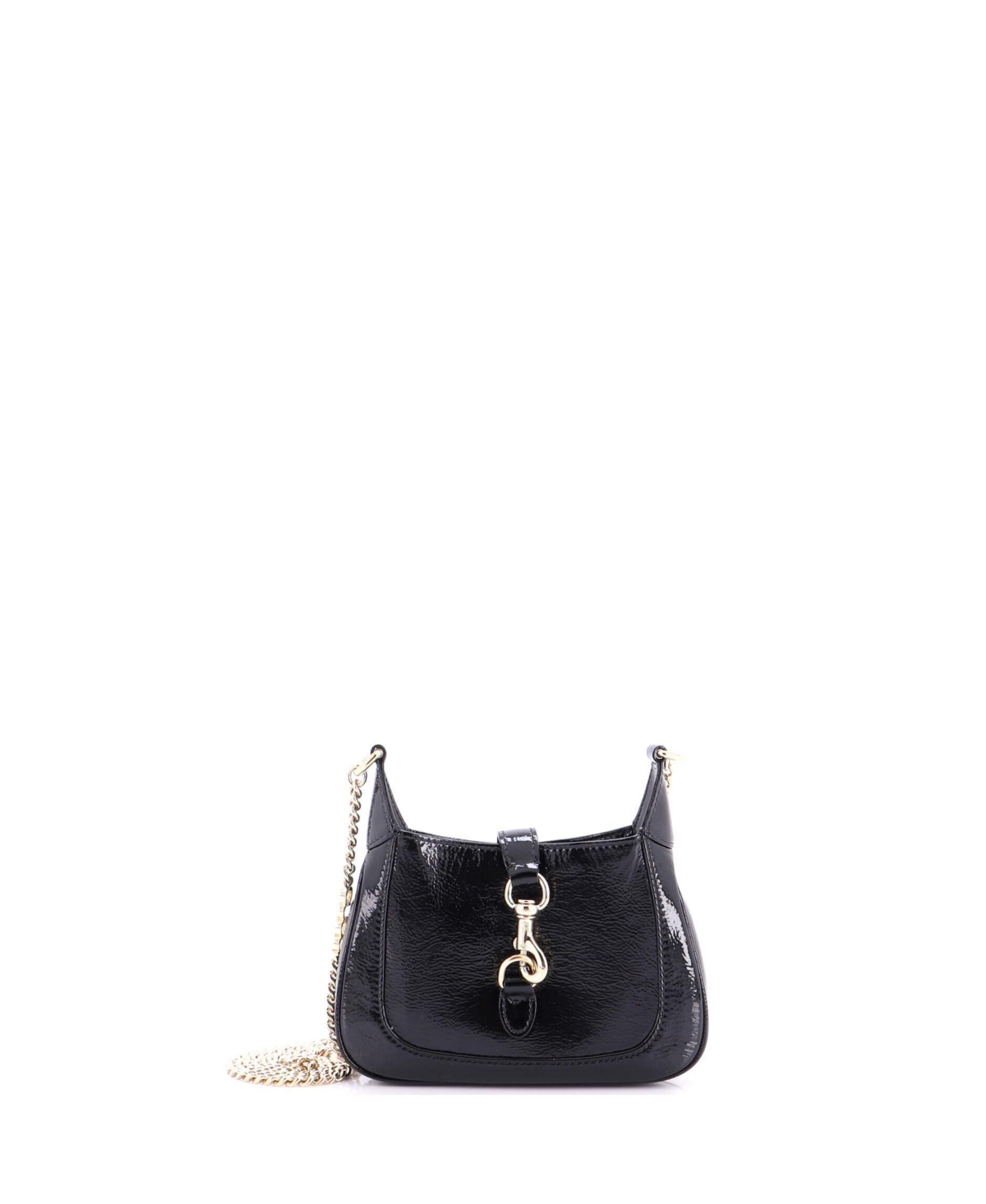 Click here for Pre-Owned Gucci Mini Jackie Notte Chain Hobo Paten... prices