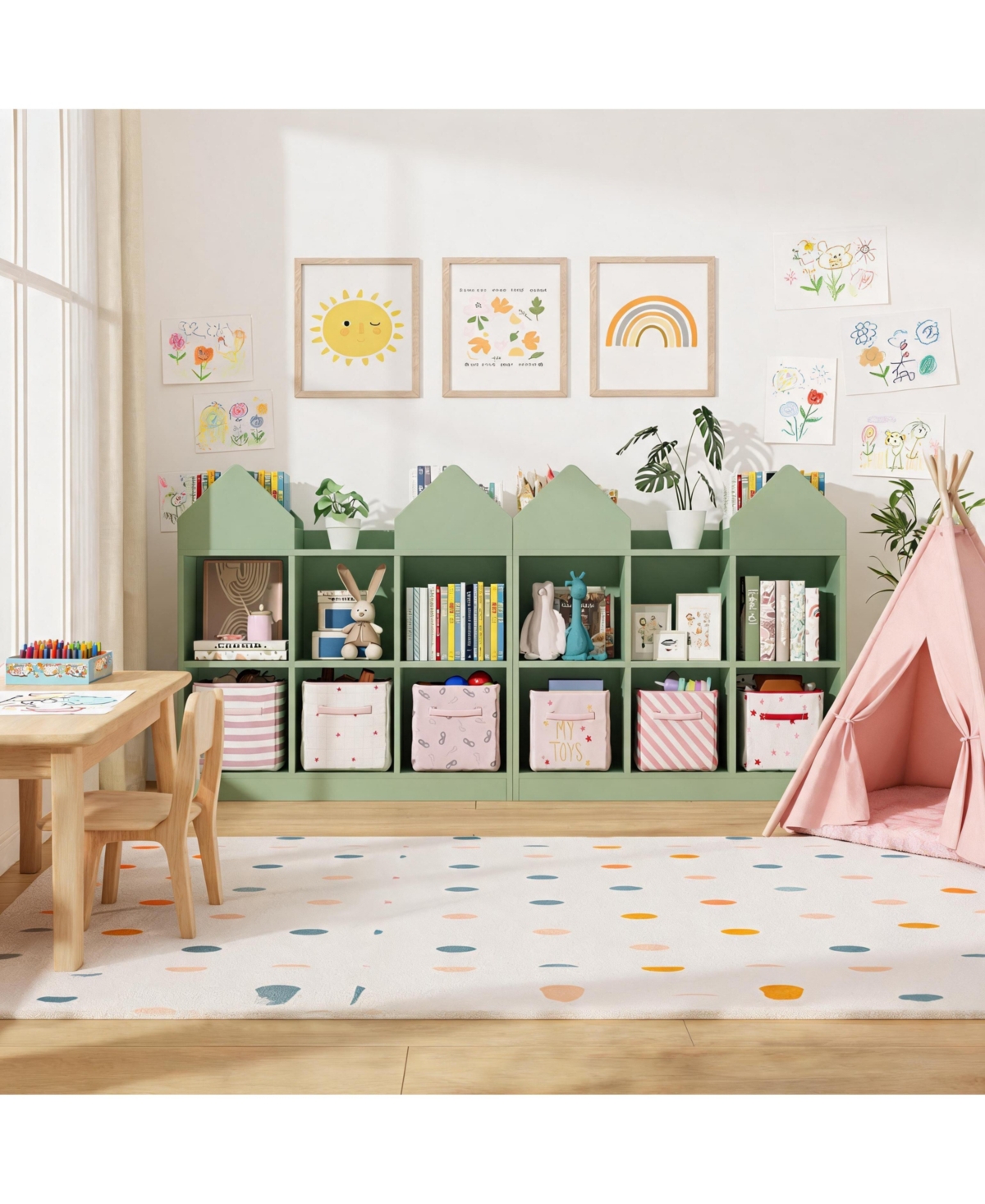 Click here for gaomon Set of 2 Kids Castle Cube Toy Storage Organ... prices