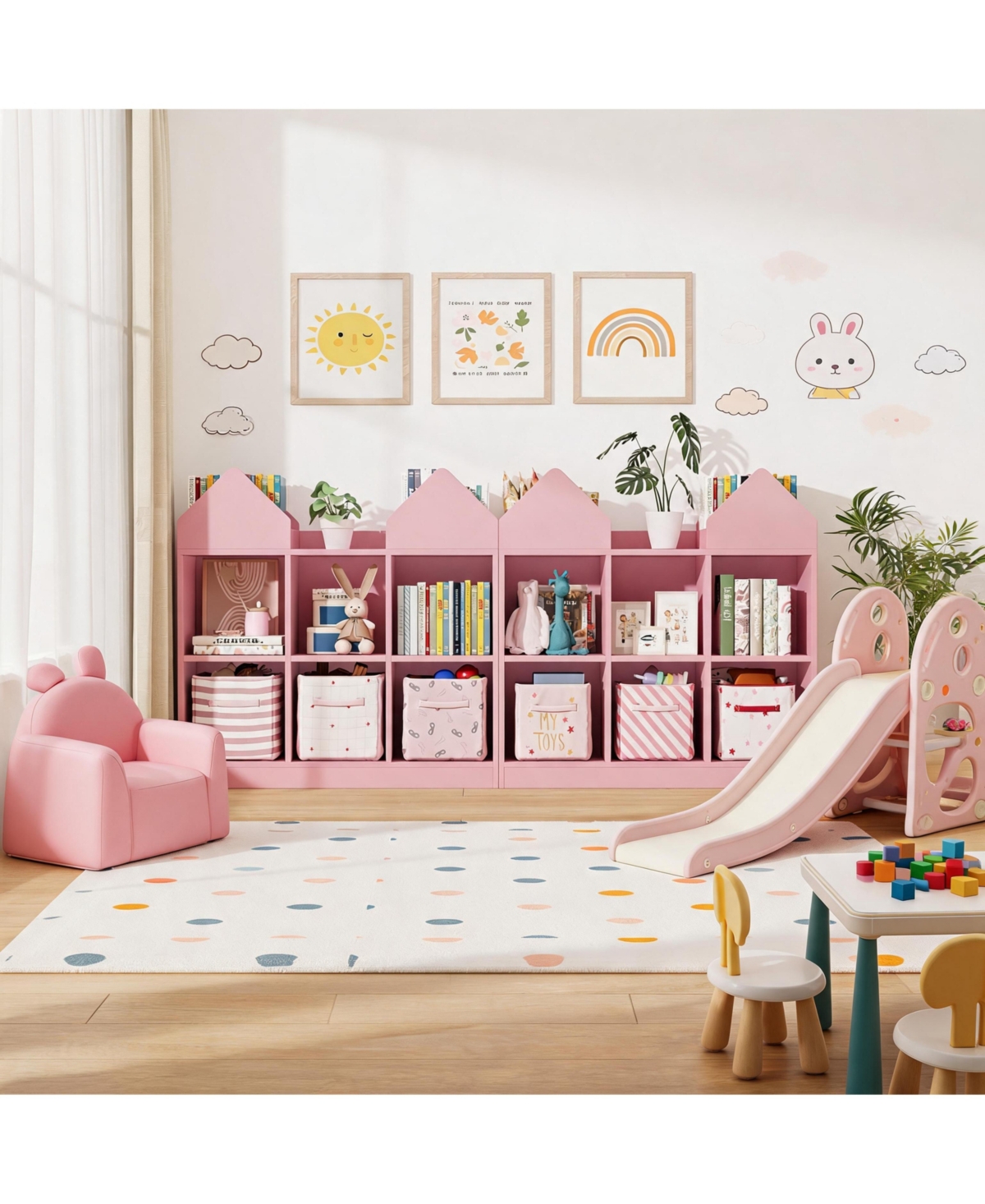 Click here for gaomon Set of 2 Kids Castle Cube Toy Storage Organ... prices