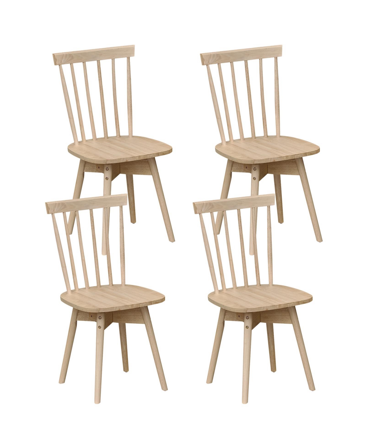 Click here for Gymax Dining Chairs Set of 4 Mid Century Rubber Wo... prices